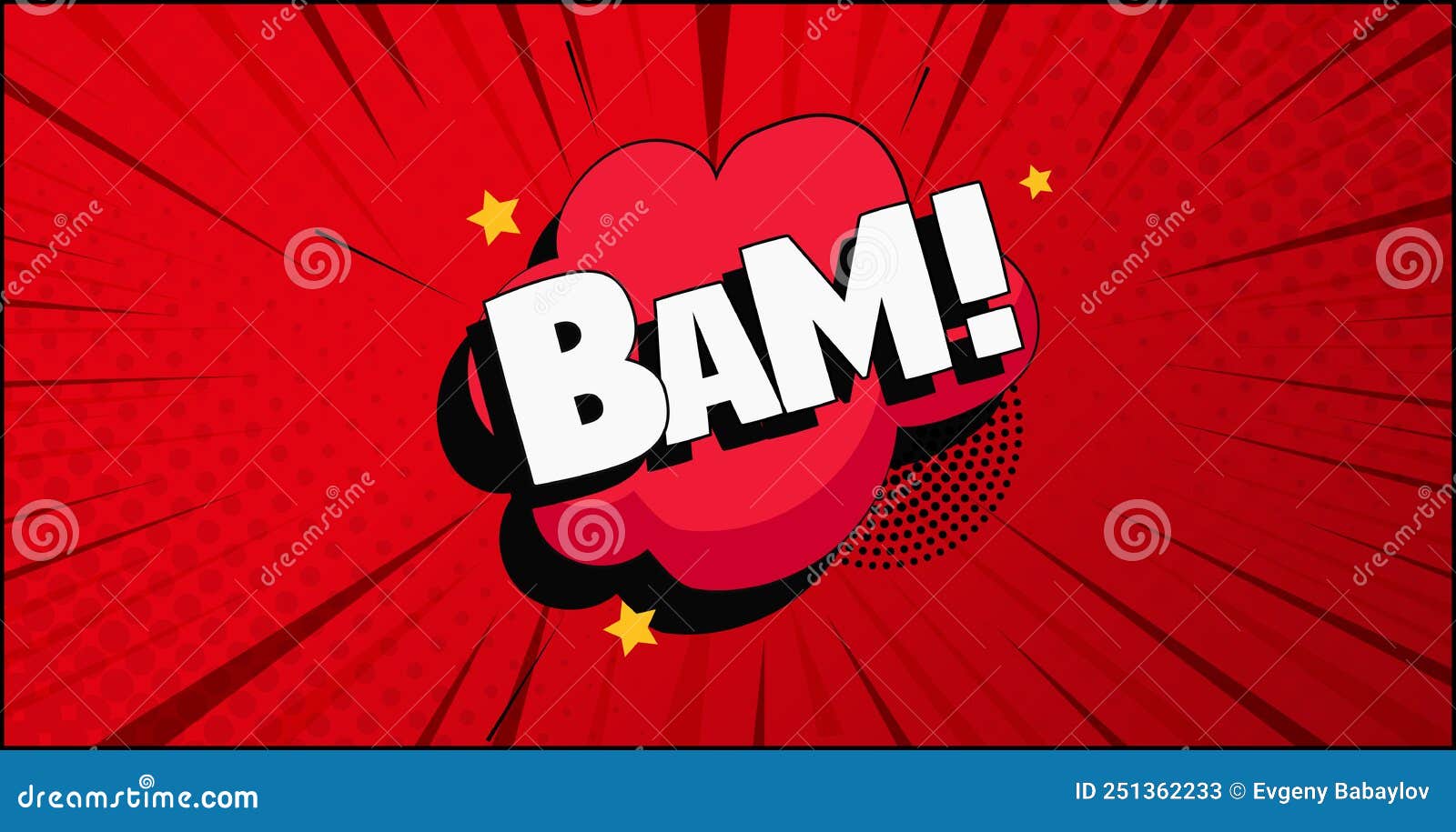 Comic Lettering BAM on White Background - Vector Stock Vector ...