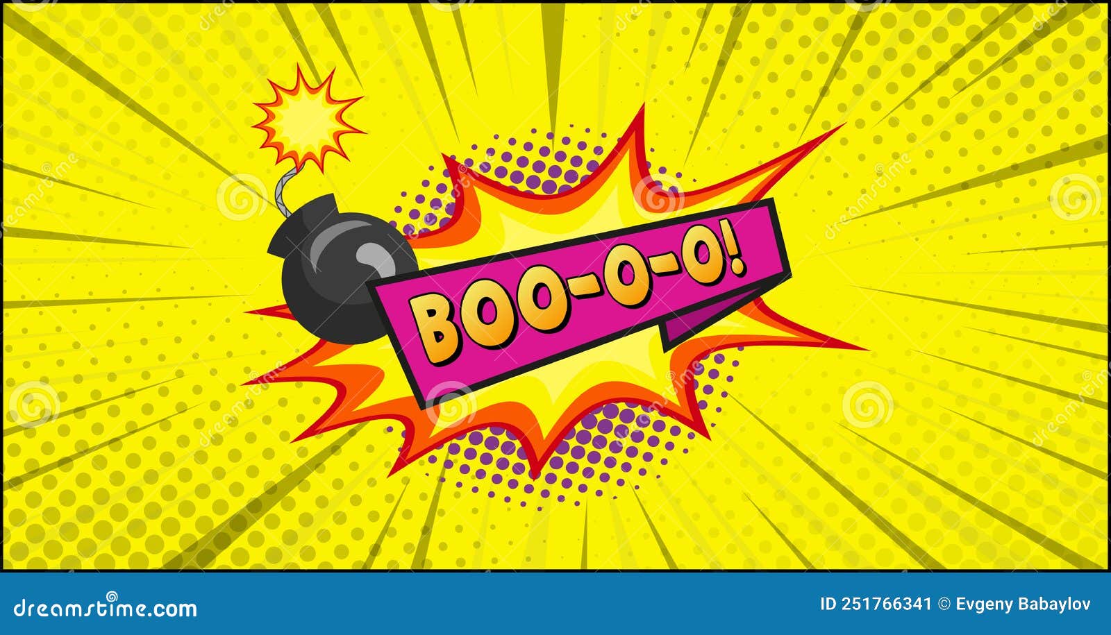 Comic Lettering BOO-O-O on White Background - Vector Stock Vector ...