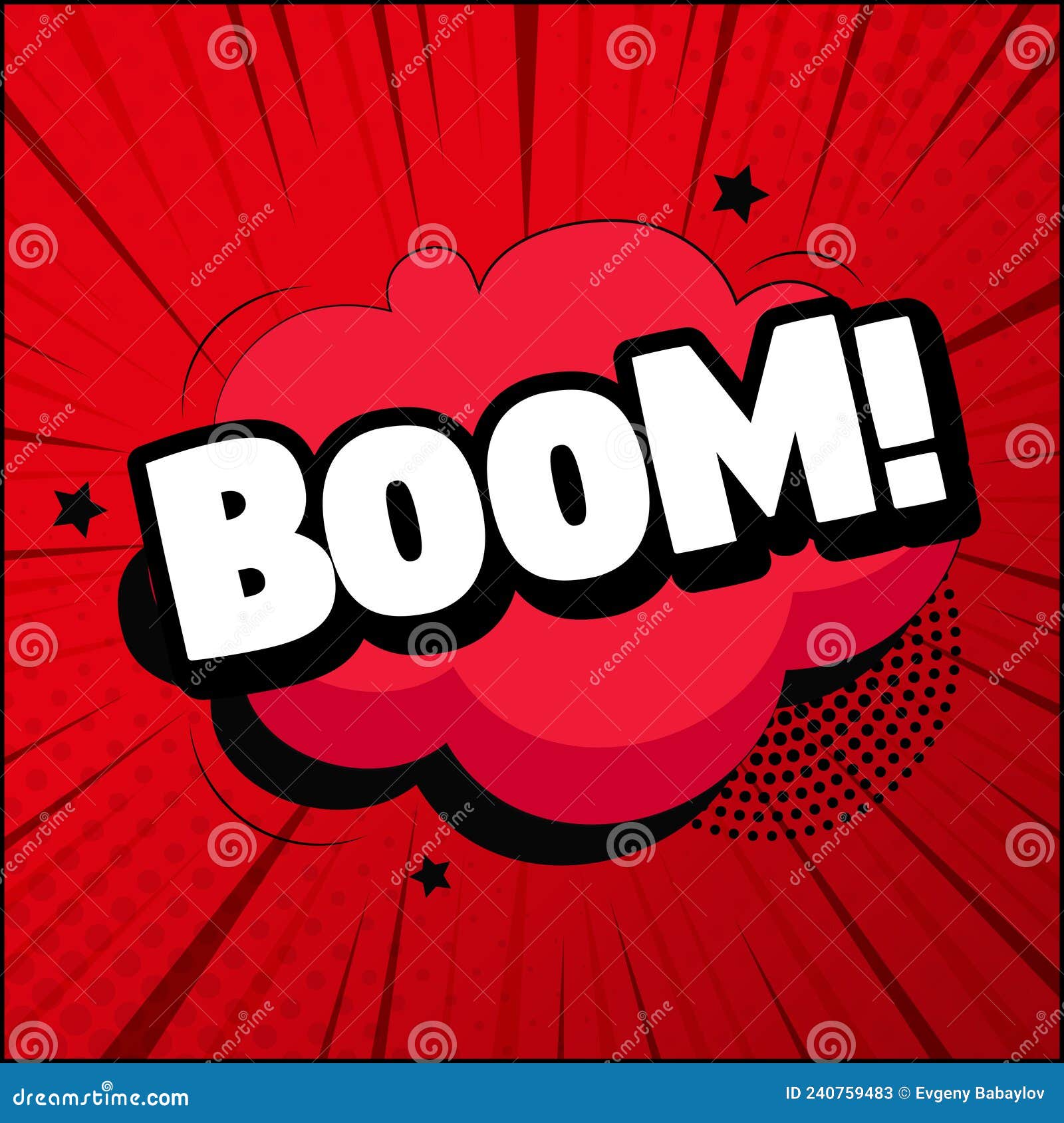 Comic Lettering BOOM on White Background - Vector Stock Vector ...