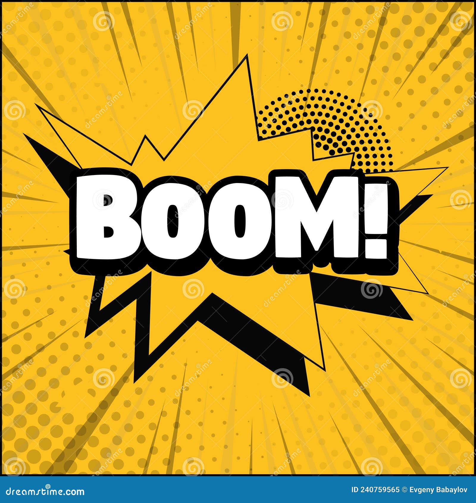 Comic Lettering BOOM on White Background - Vector Stock Vector ...