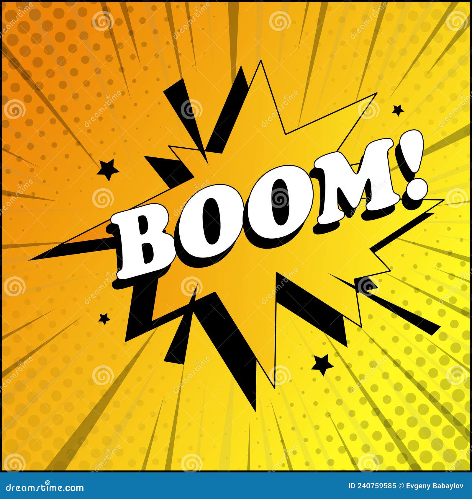 Lettering Boom, Bomb. Comic Text Sound Effects. Vector Bubble Icon ...