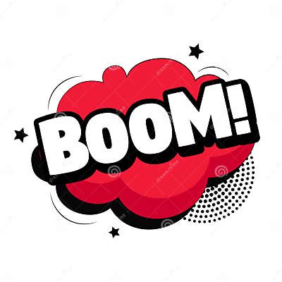 Comic Lettering BOOM on White Background - Vector Stock Vector ...