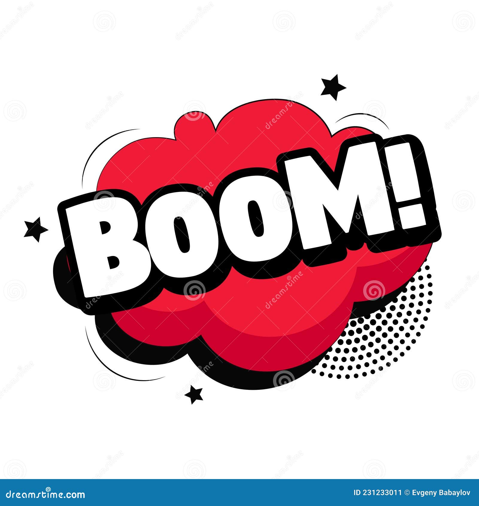 Lettering Boom, Bomb. Comic Text Sound Effects. Vector Bubble Icon ...