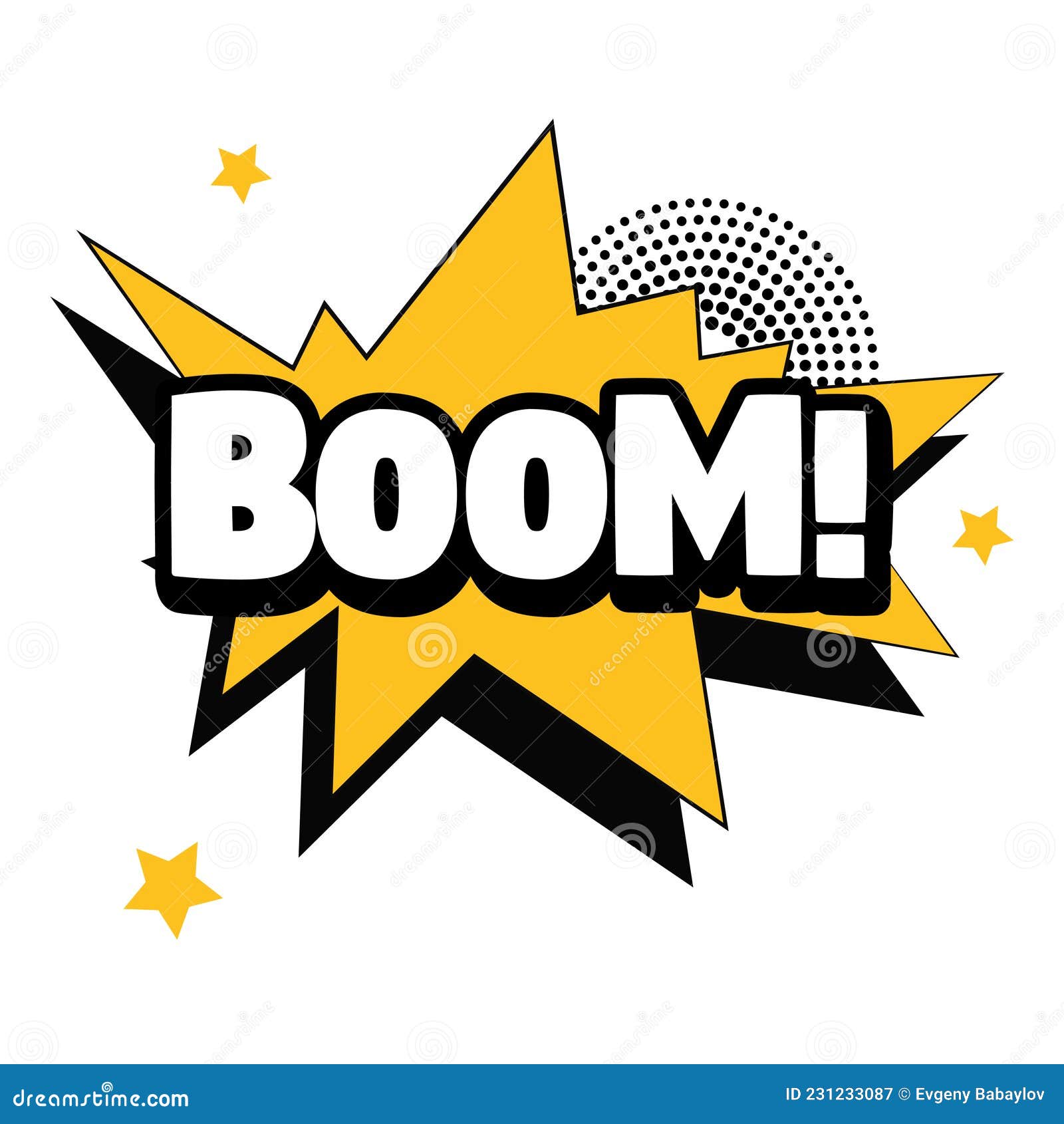 Comic Lettering BOOM on White Background - Vector Stock Vector ...