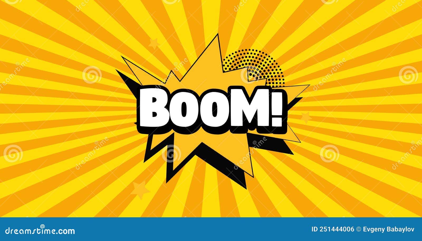 Comic Lettering BOOM on White Background - Vector Stock Vector ...