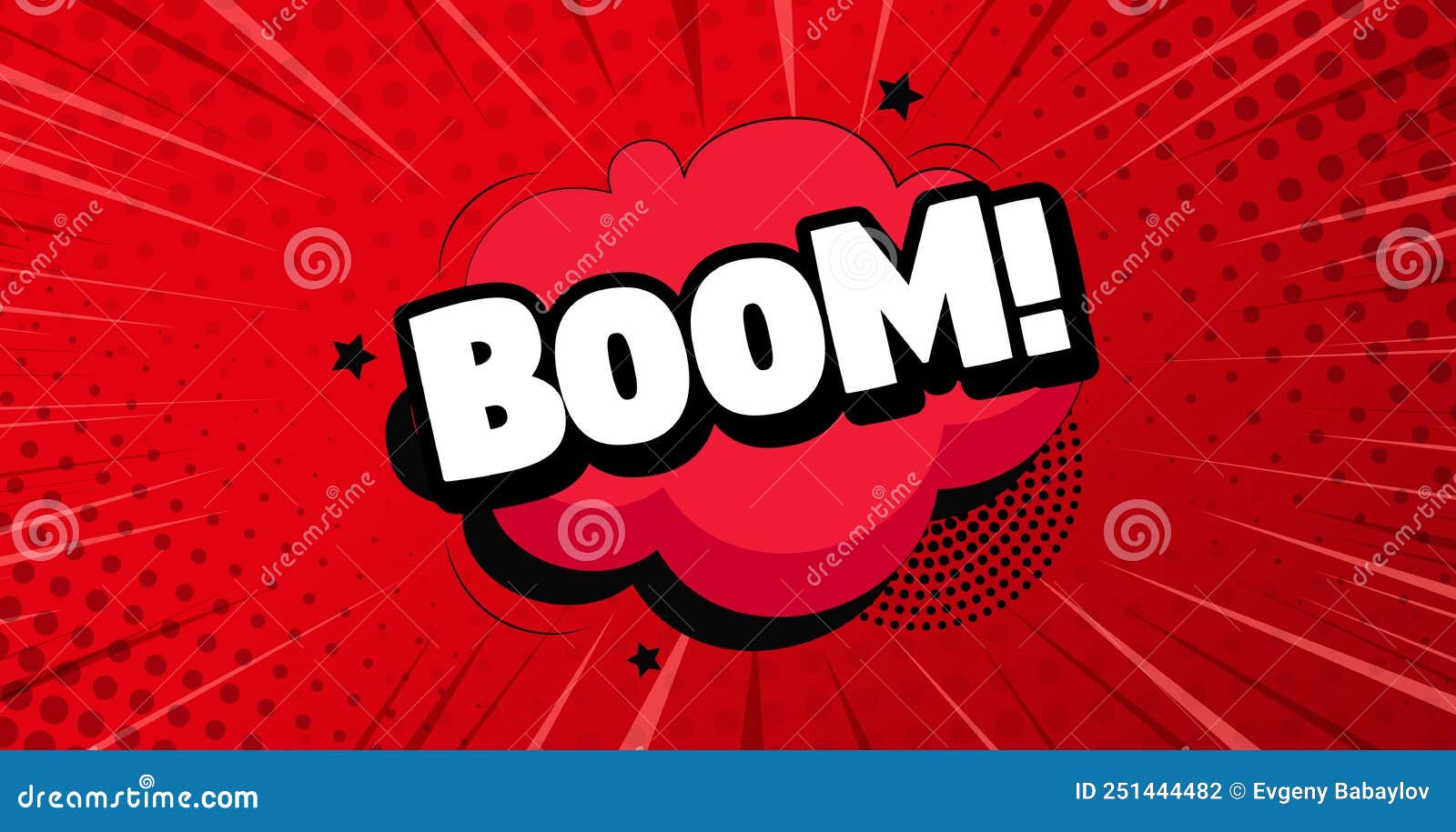 Lettering Boom, Bomb. Comic Text Sound Effects. Vector Bubble Icon ...