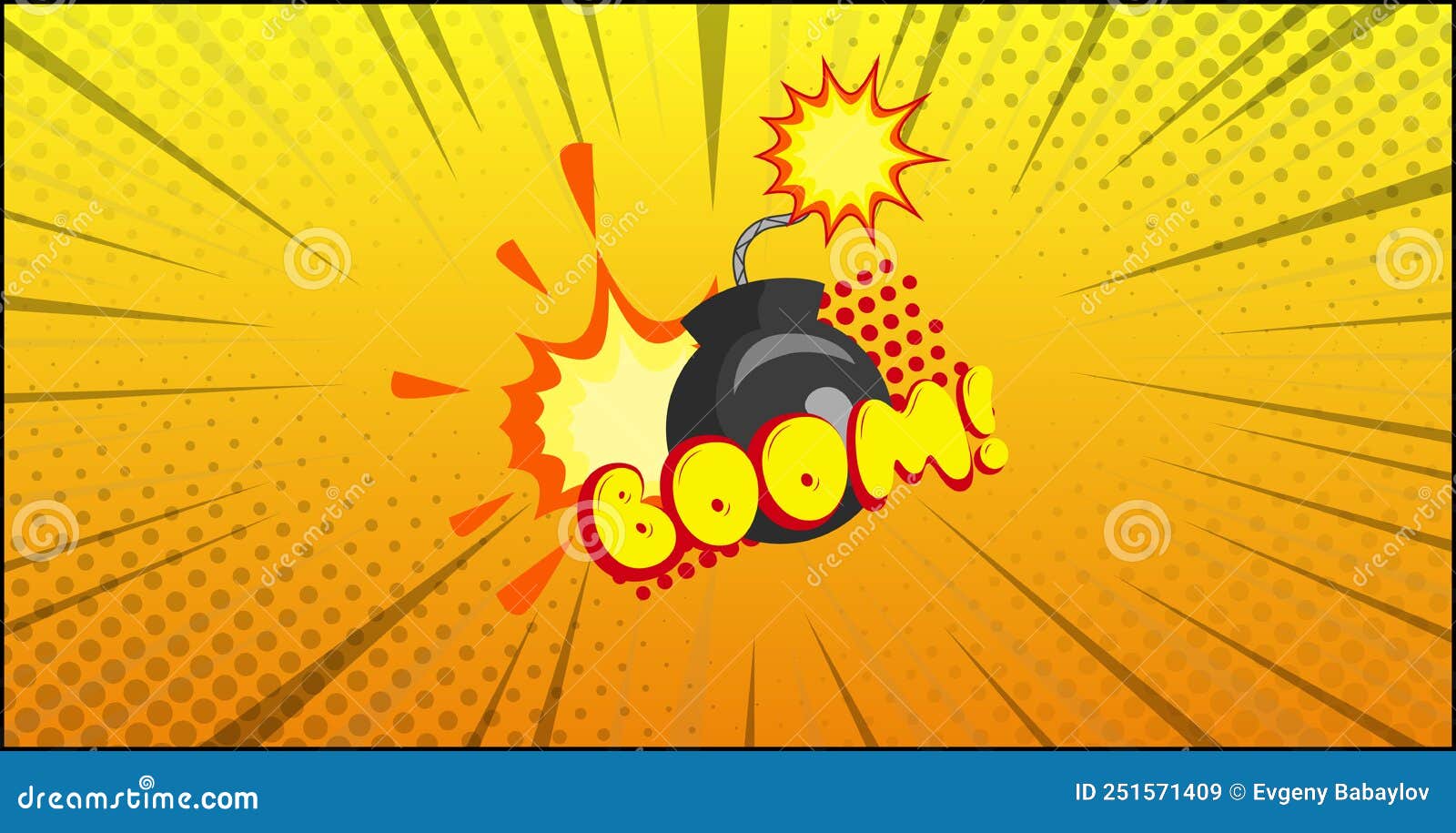 Lettering Boom, Bomb. Cartoon Vector | CartoonDealer.com #91411143