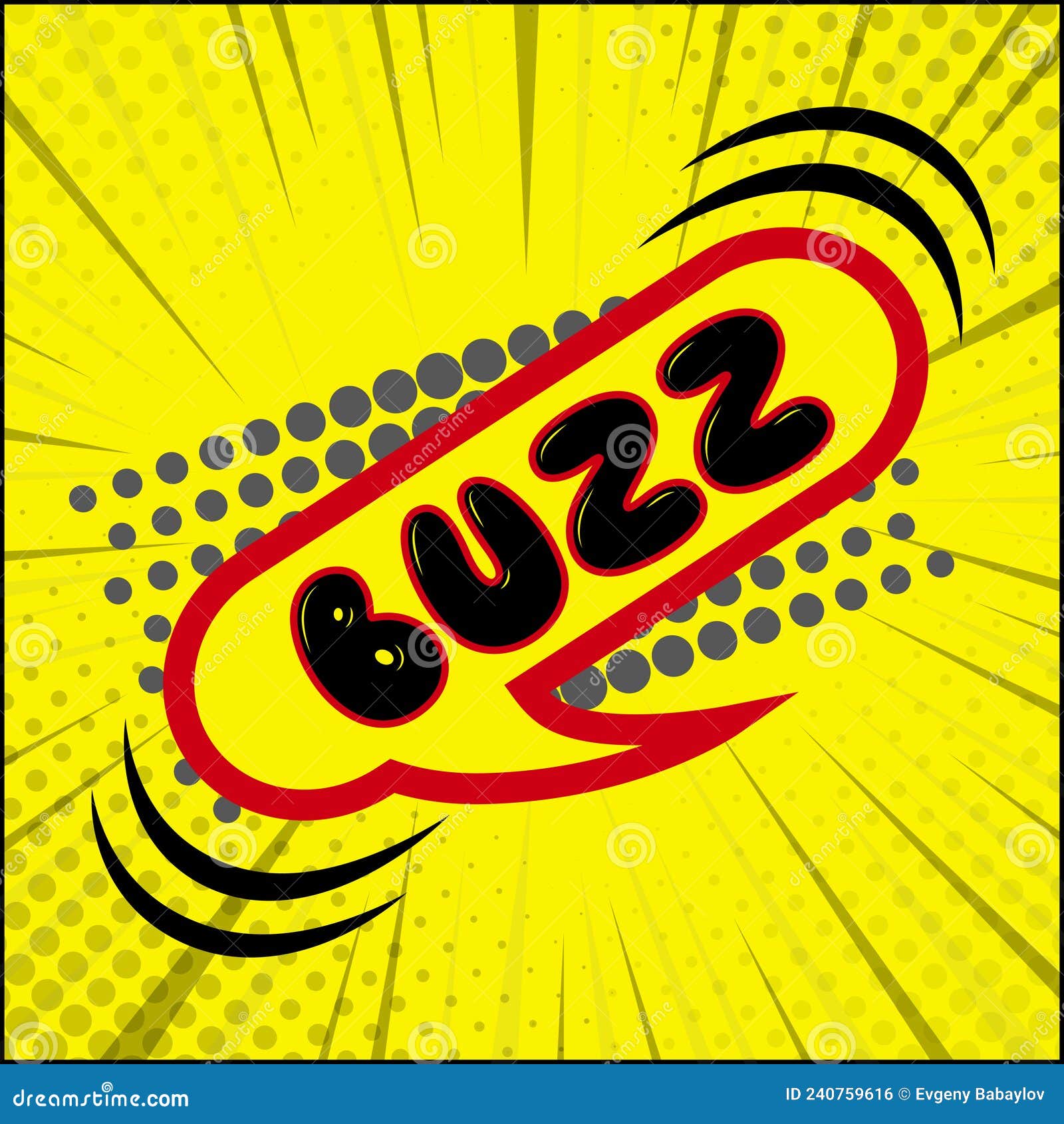 Comic Lettering BUZZ on White Background - Vector Stock Vector ...