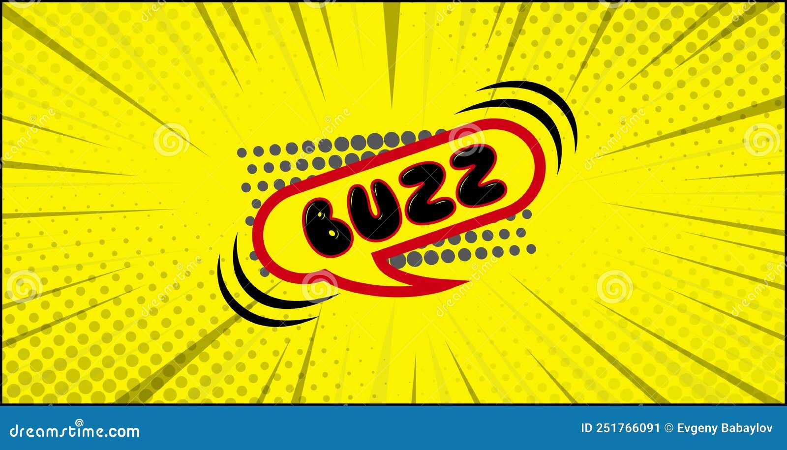 Comic Lettering BUZZ on White Background - Vector Stock Vector ...