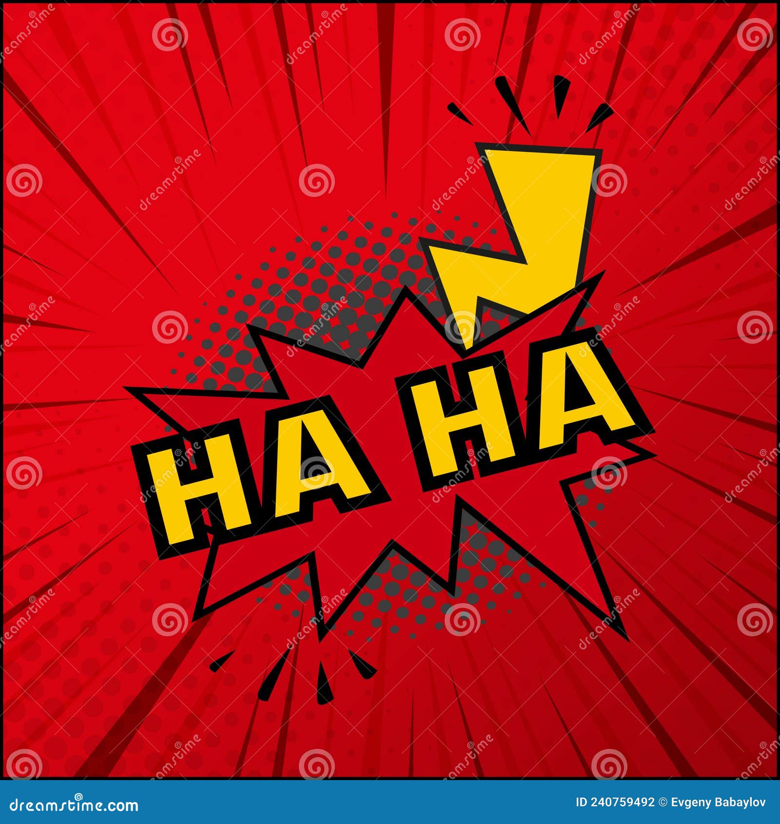 Comic Lettering HA-HA on White Background - Vector Stock Vector ...