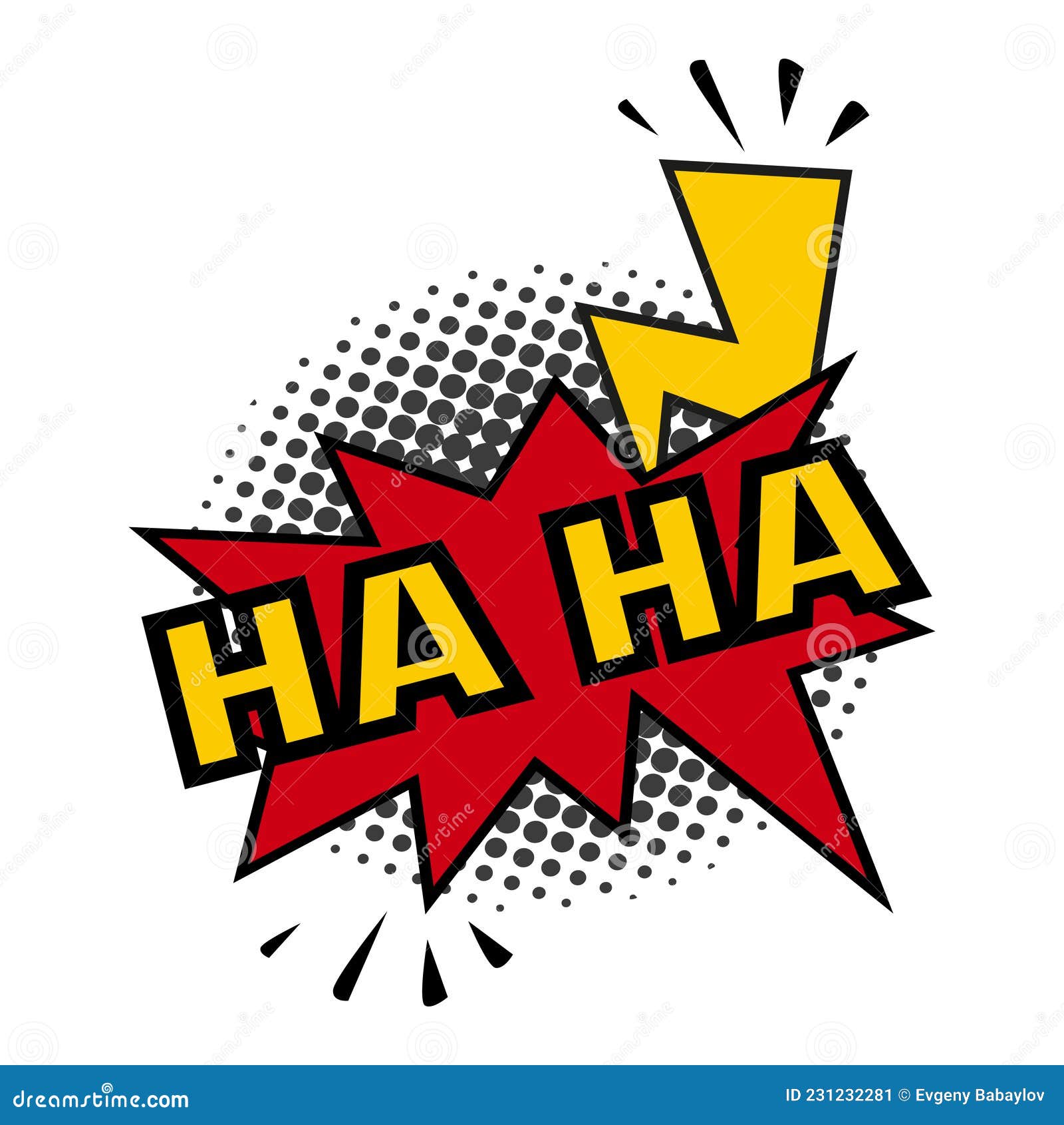 Comic Lettering HA-HA on White Background - Vector Stock Vector ...