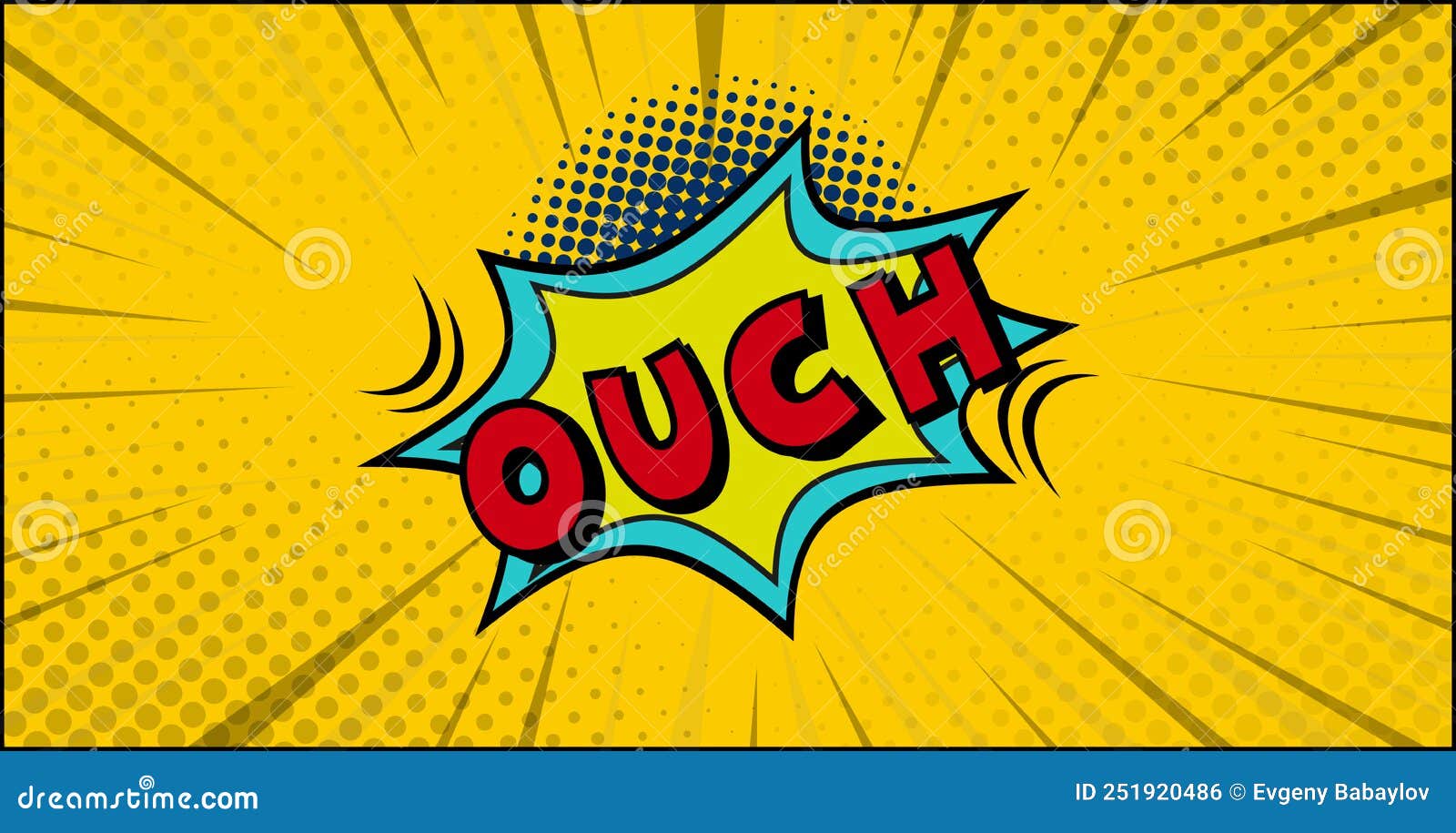 Comic Lettering OUCH on White Background - Vector Stock Vector ...