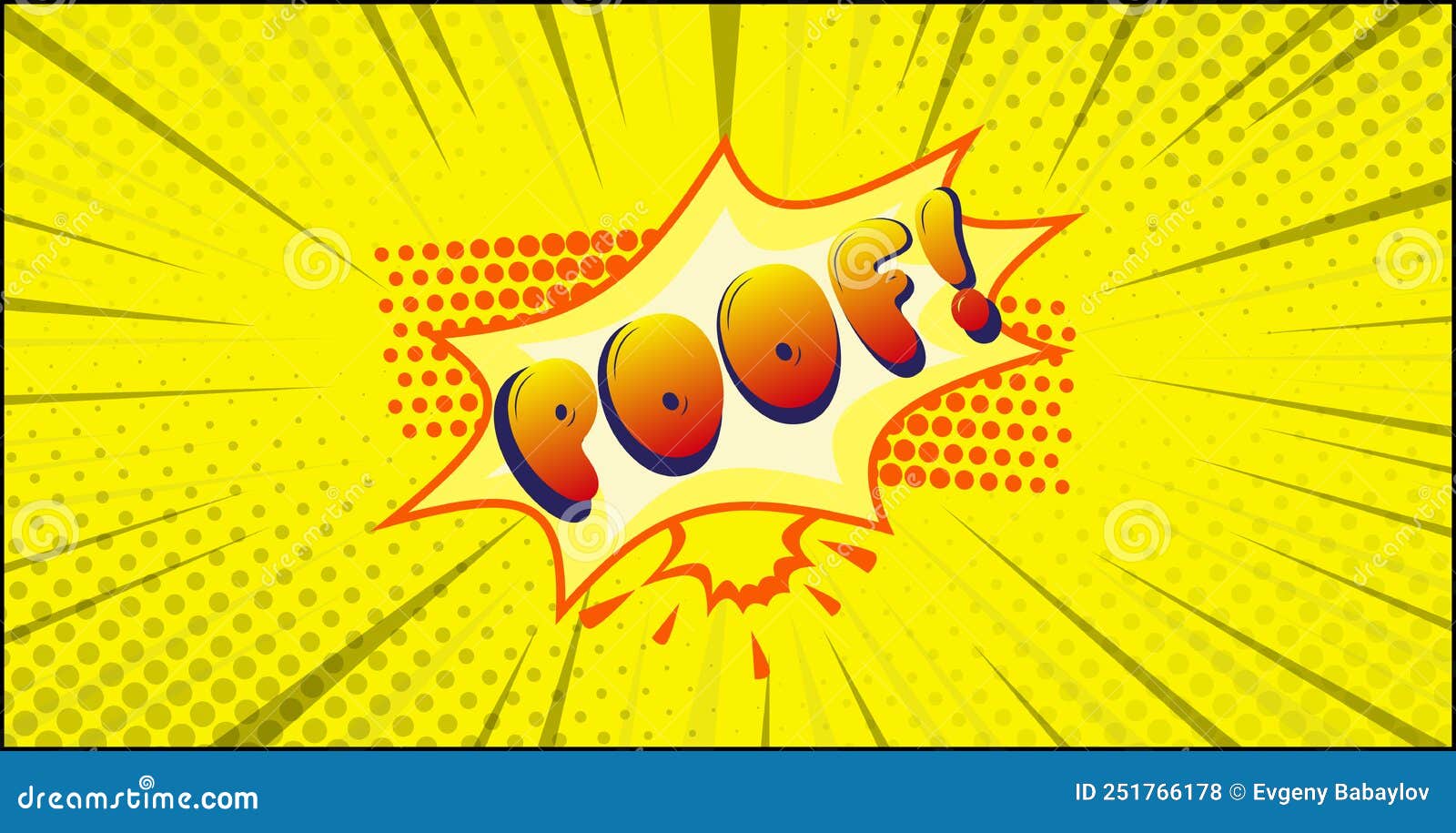 Comic Lettering POOF on White Background - Vector Stock Vector ...