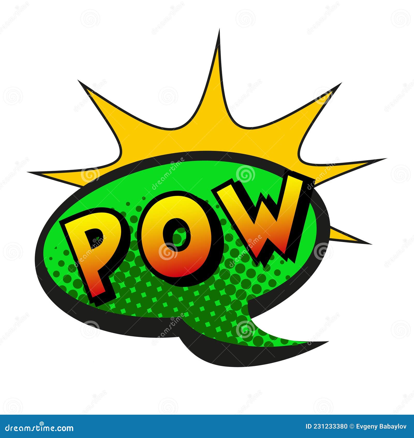 Comic Lettering POW on White Background - Vector Stock Vector ...