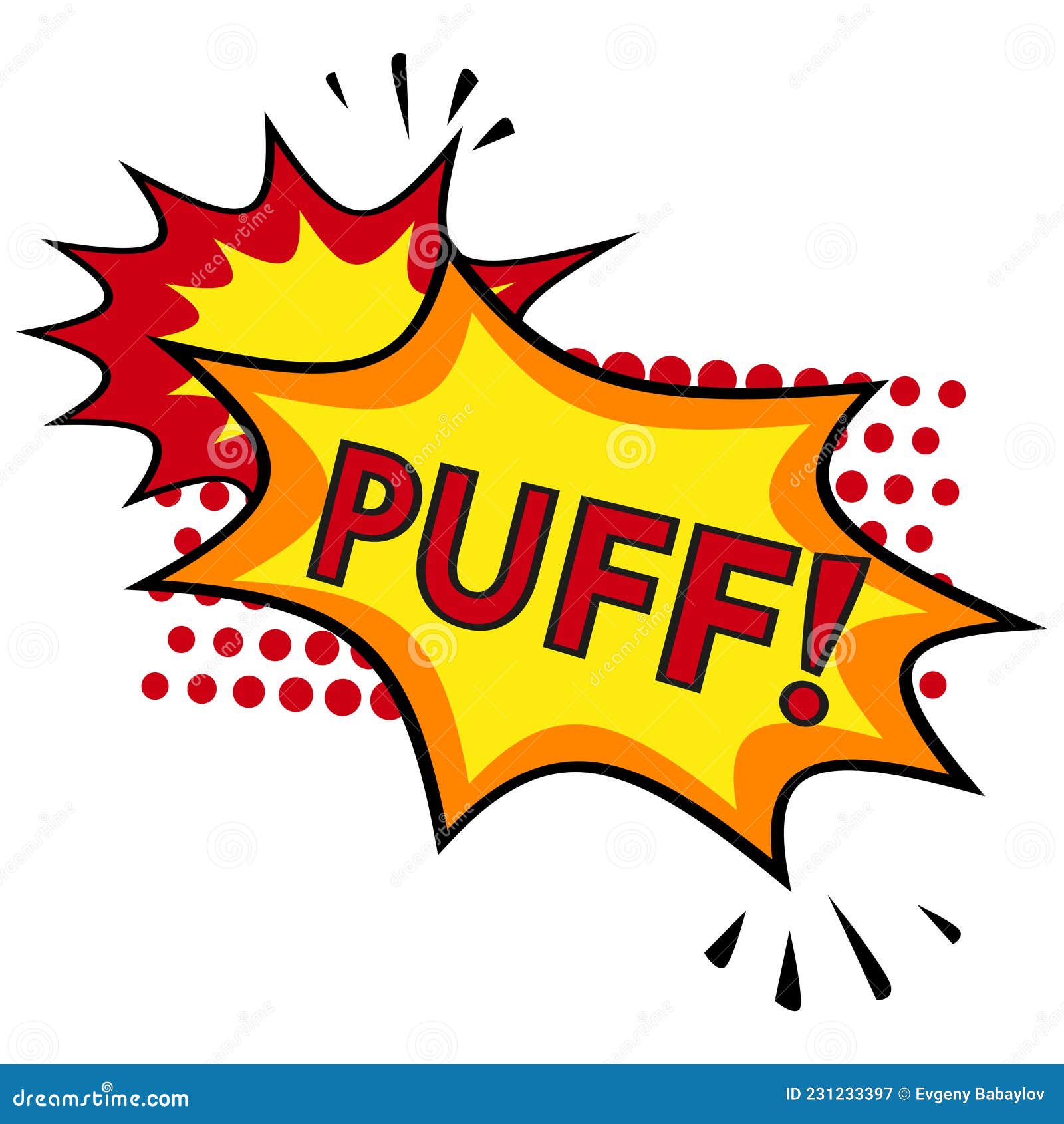 Comic Lettering PUFF on White Background - Vector Stock Vector ...