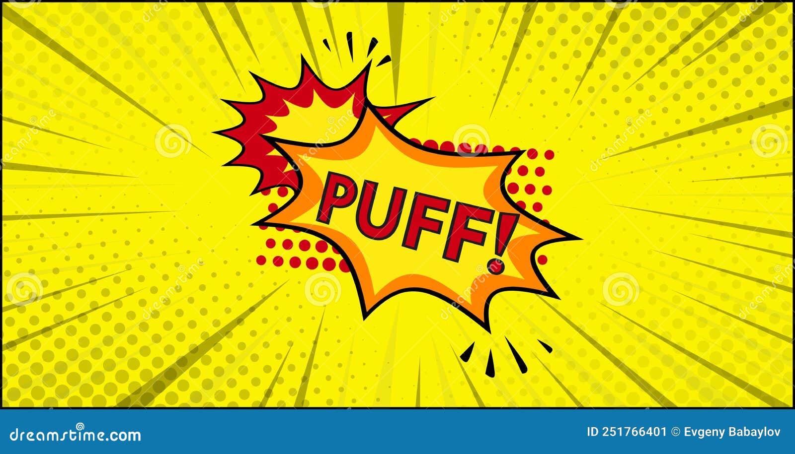 Comic Lettering PUFF on White Background - Vector Stock Vector ...