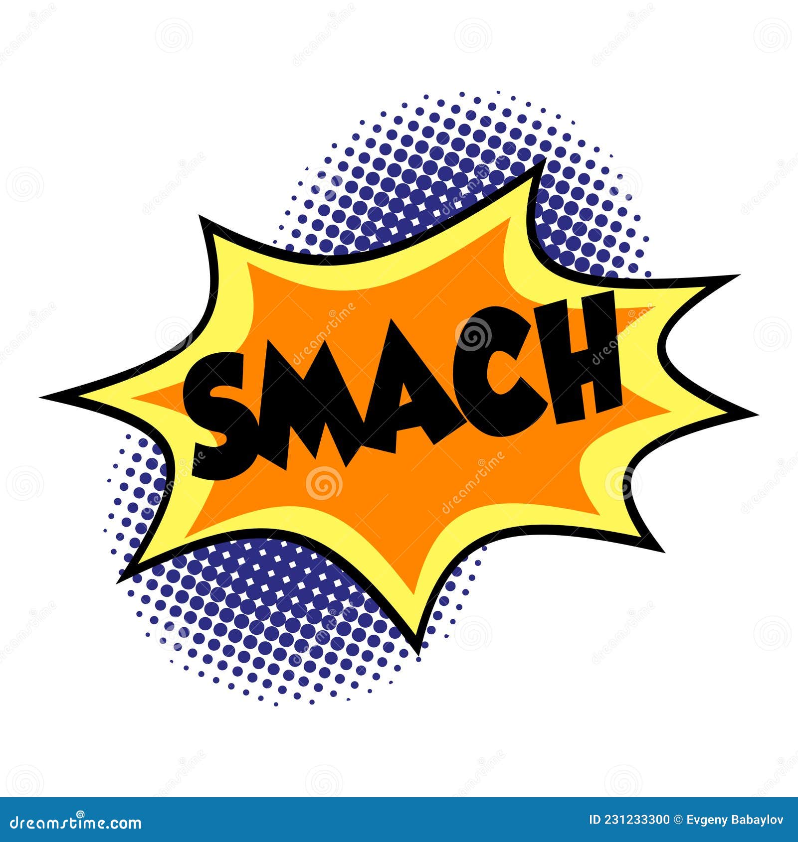Comic Lettering SMACH on White Background - Vector Stock Vector ...