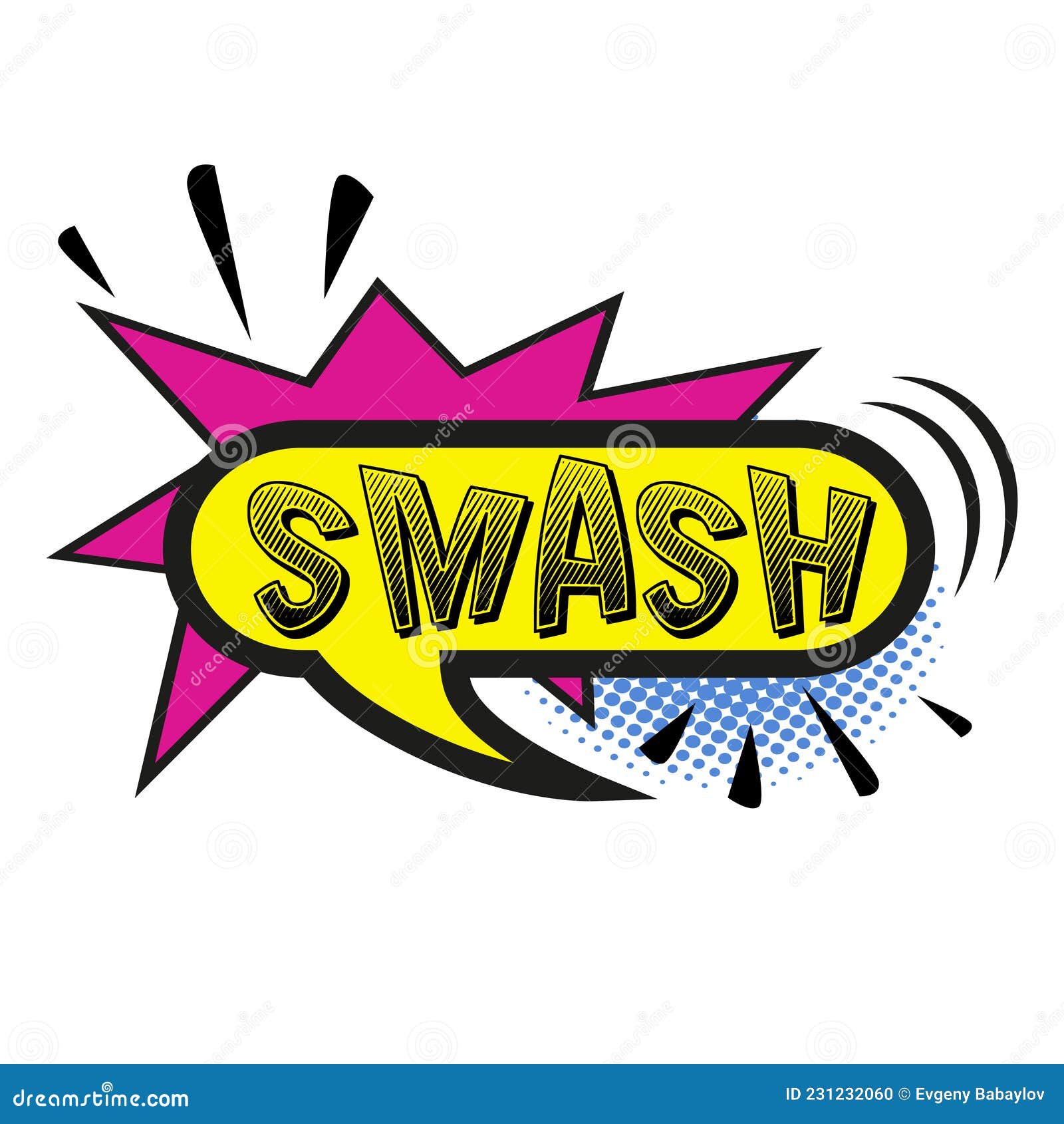 Comic Lettering SMASH on White Background - Vector Stock Vector ...