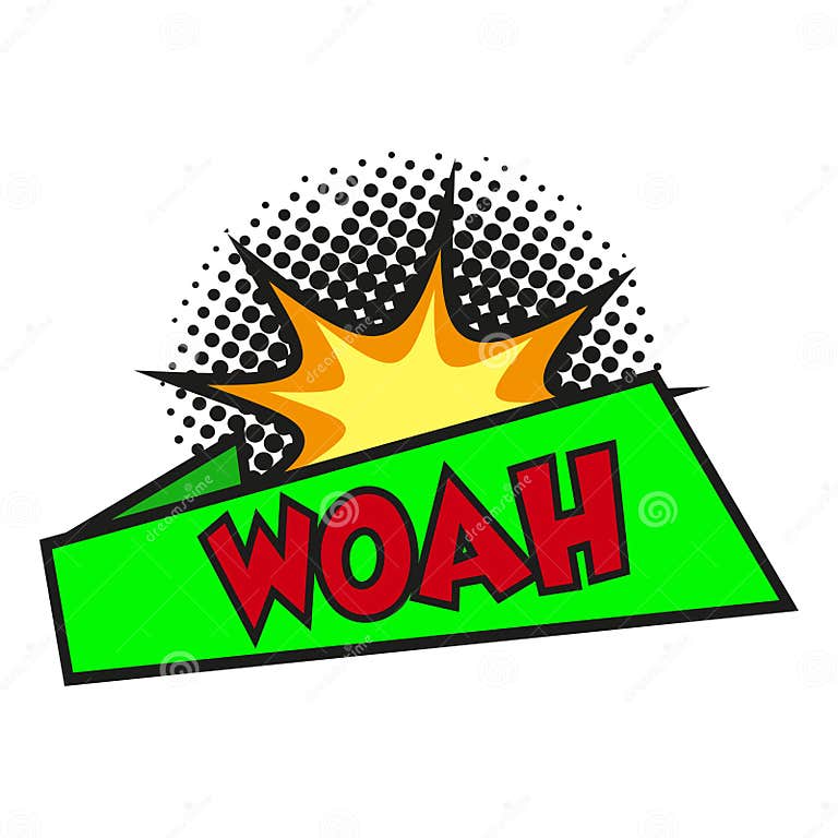 Comic Lettering WOAH on White Background - Vector Stock Vector ...