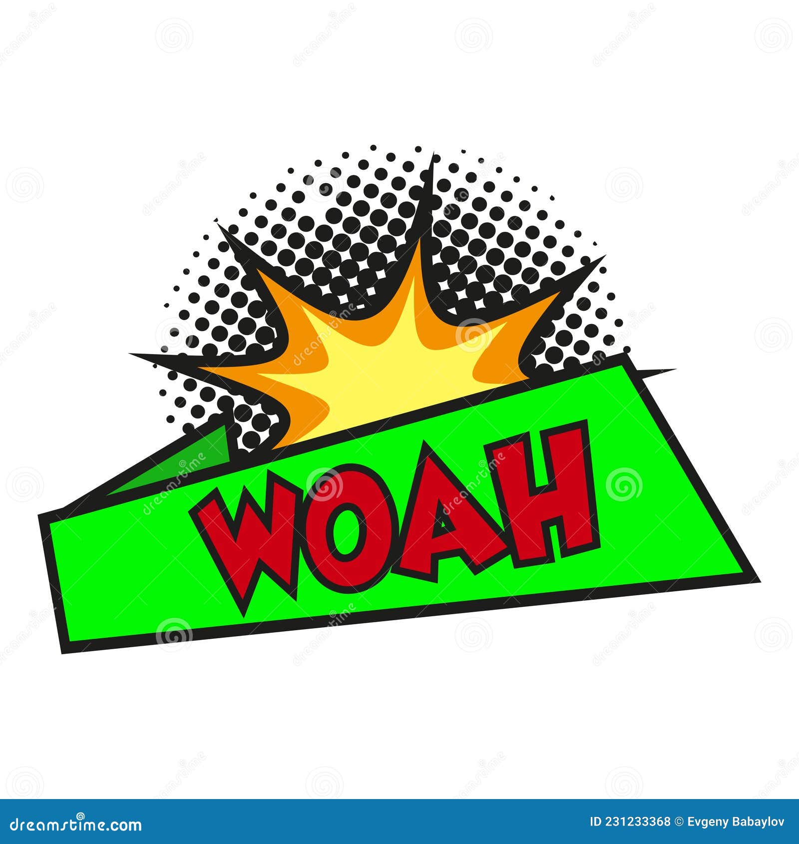 Comic Lettering WOAH on White Background - Vector Stock Vector ...