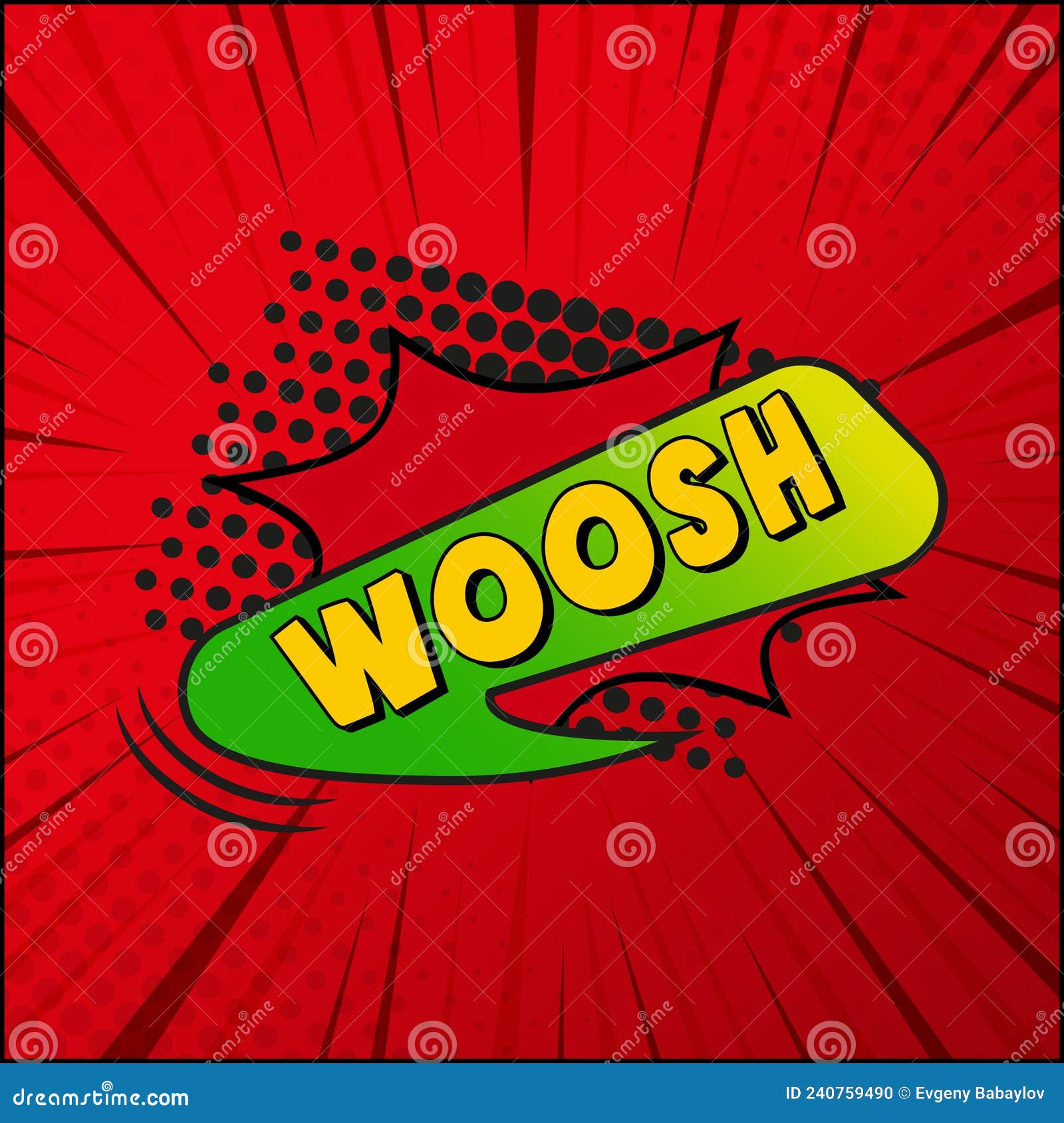 Comic Lettering WOOSH on White Background - Vector Stock Vector ...
