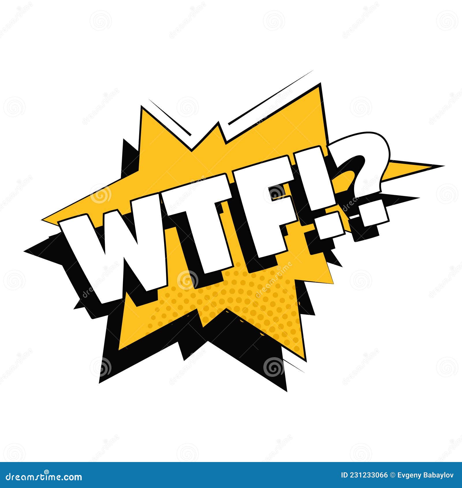 Comic Lettering WTF on White Background - Vector Stock Vector ...
