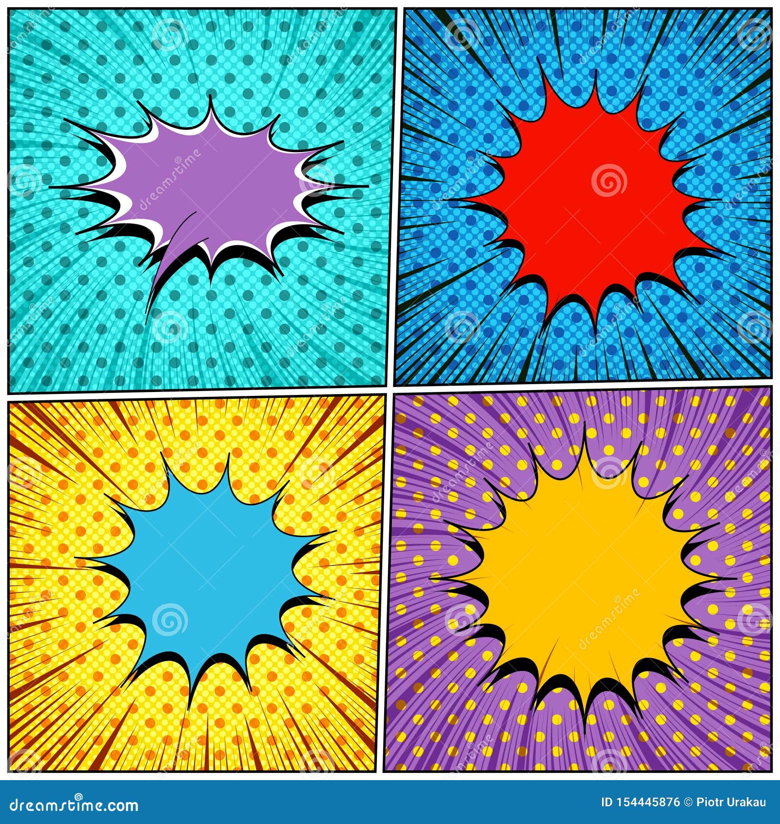 Comic Light Backgrounds Composition Stock Vector - Illustration of ...