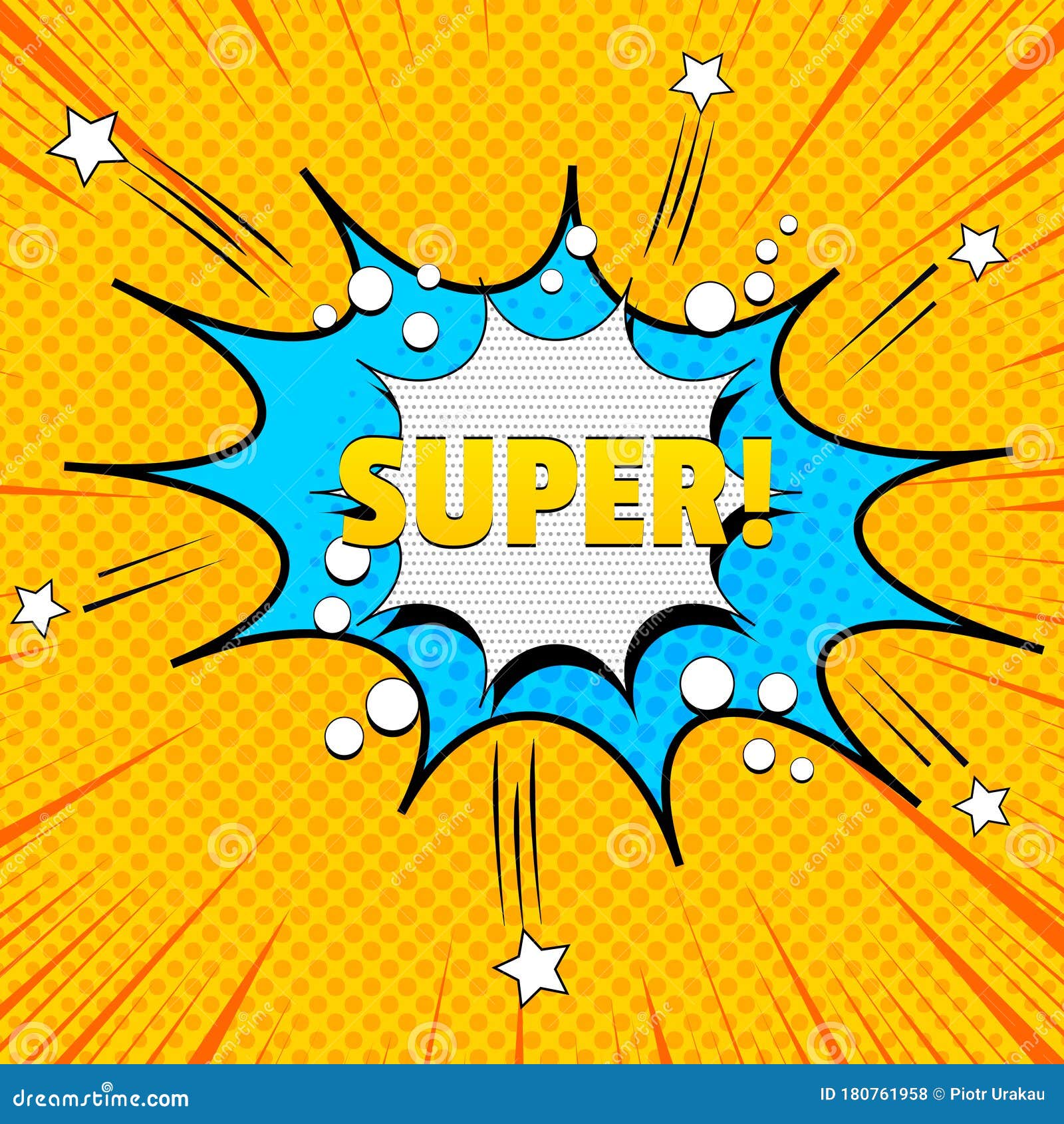 Comic light concept stock vector. Illustration of explosion - 180761958