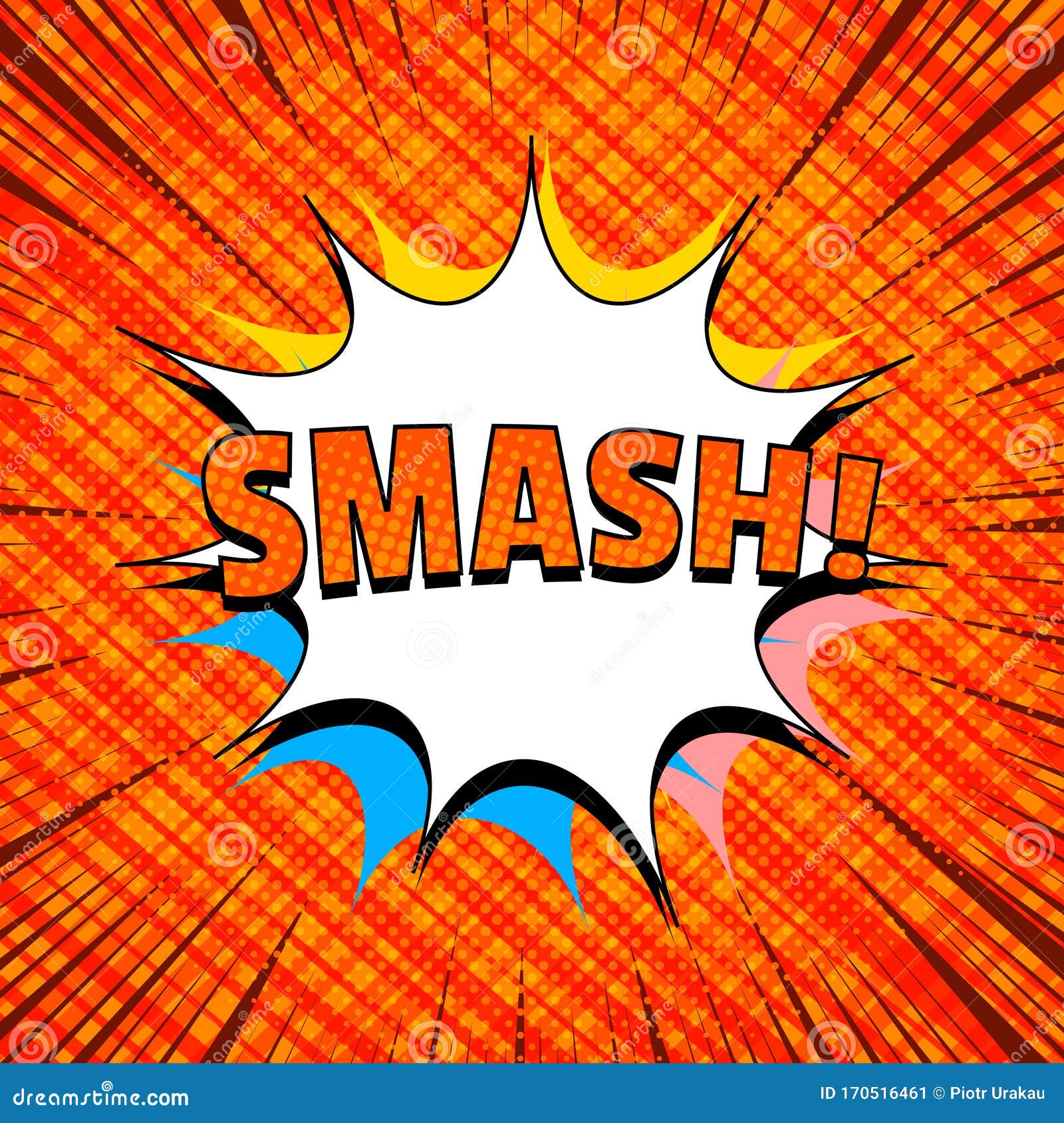 Smash! Wording Cartoon Vector | CartoonDealer.com #47729955