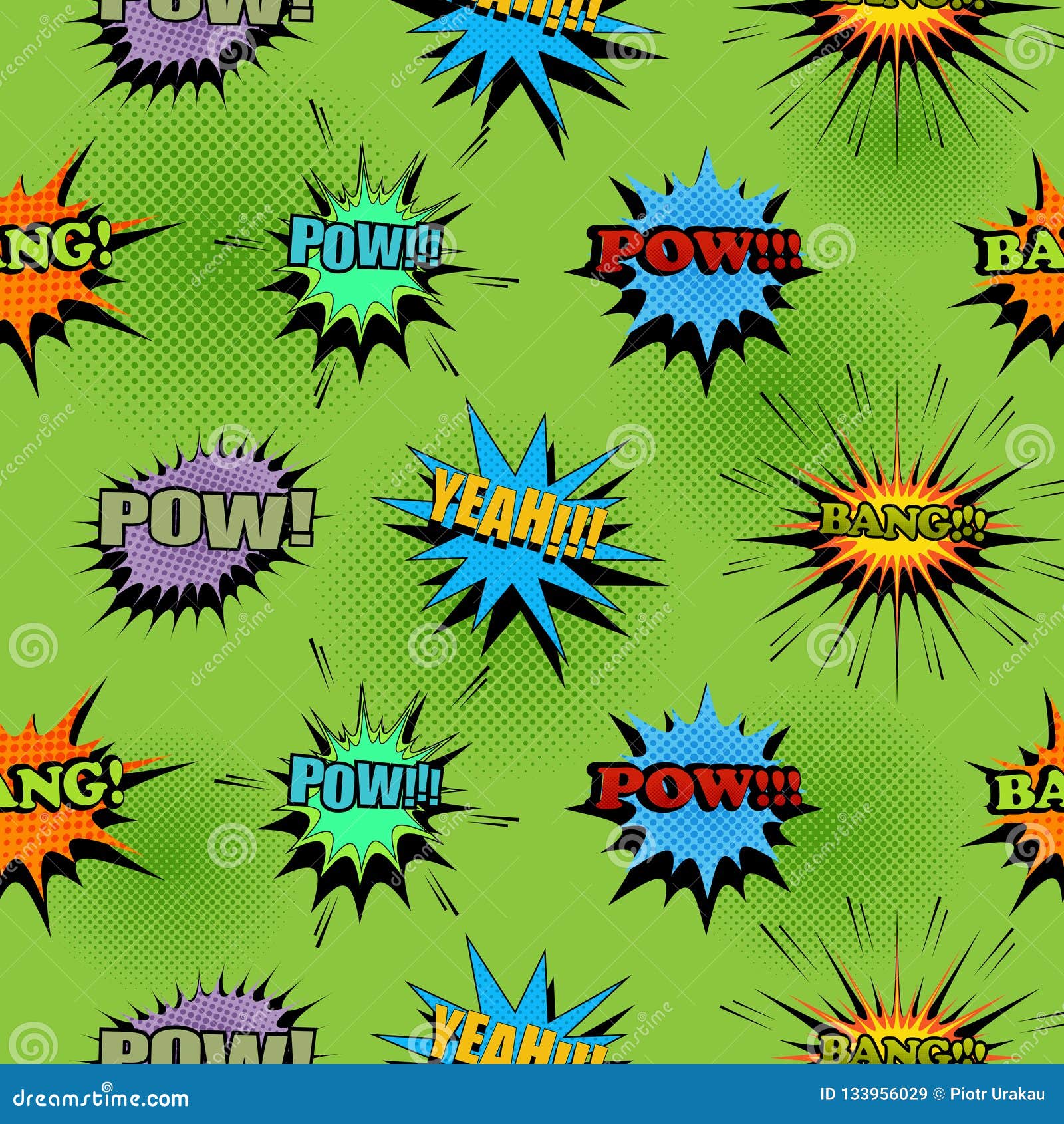 Comic Light Seamless Pattern Stock Vector - Illustration of abstract ...