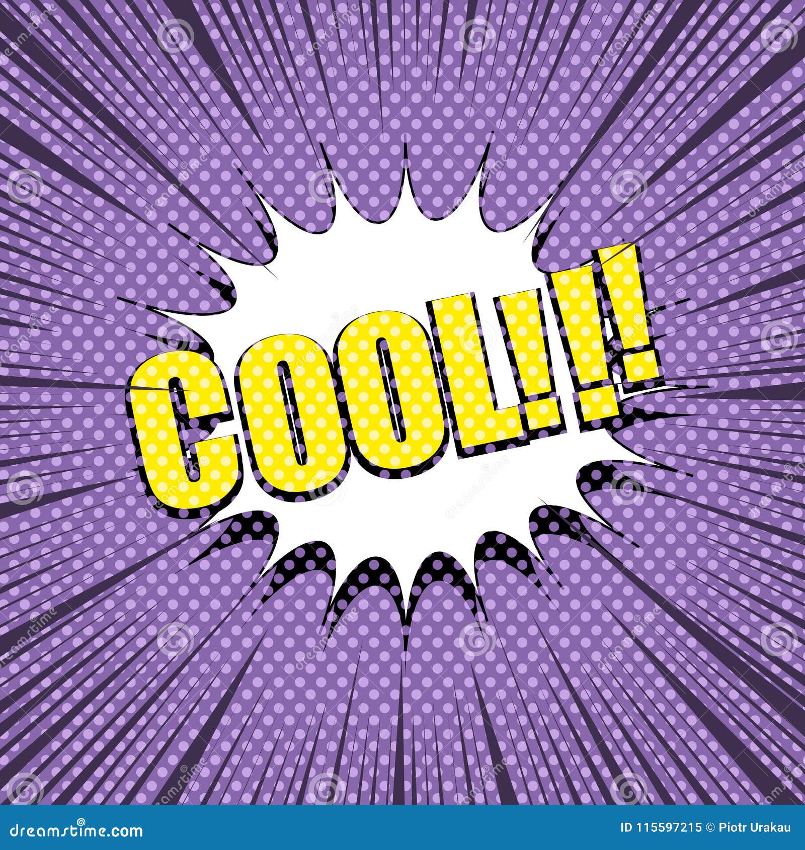 Comic light template stock vector. Illustration of cartoon - 115597215