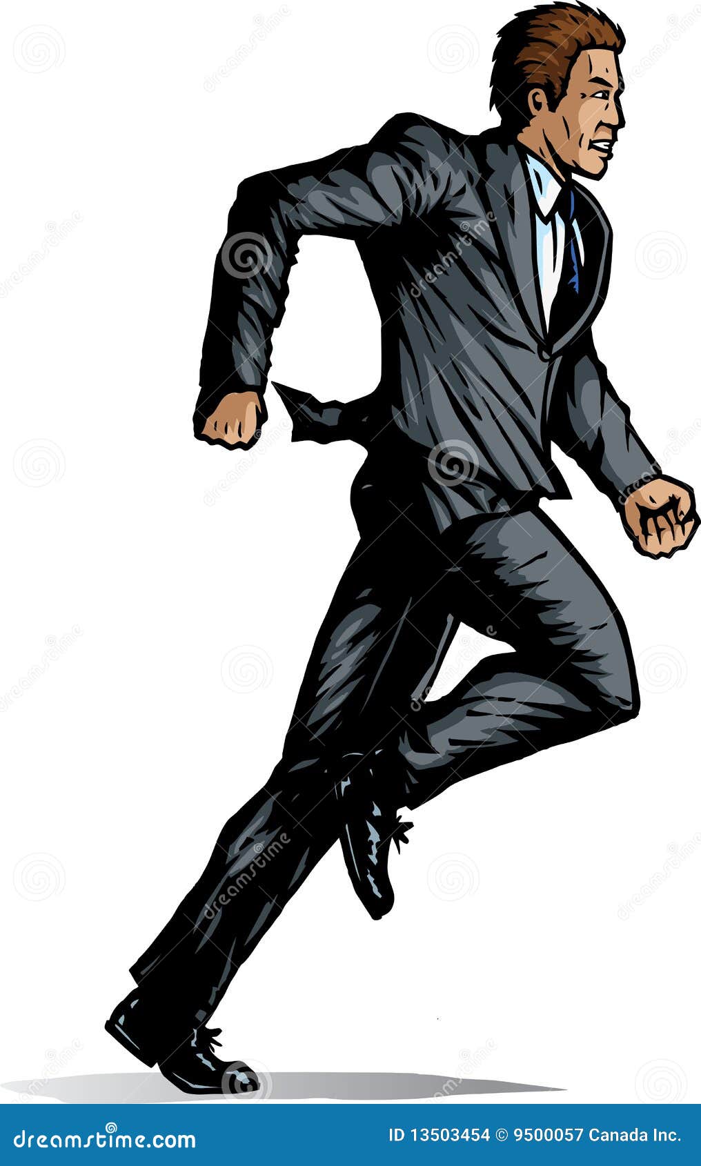 Comic Like Business Man Running Stock Vector - Illustration of handsome ...