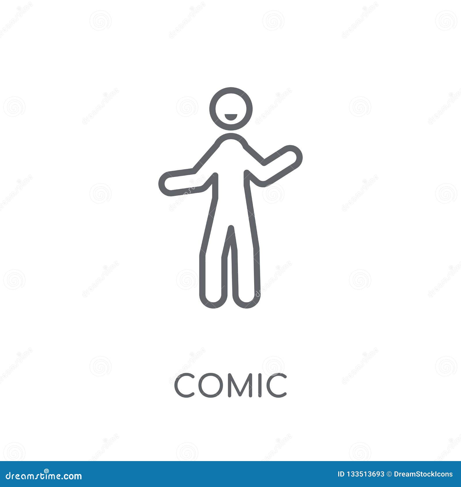 Comic Linear Icon. Modern Outline Comic Logo Concept On White Ba ...