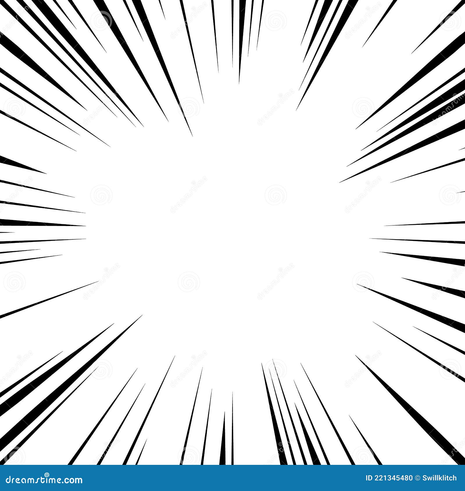 Comic Lines Frame Representing Speed or Explosion. Cartoon Blast ...