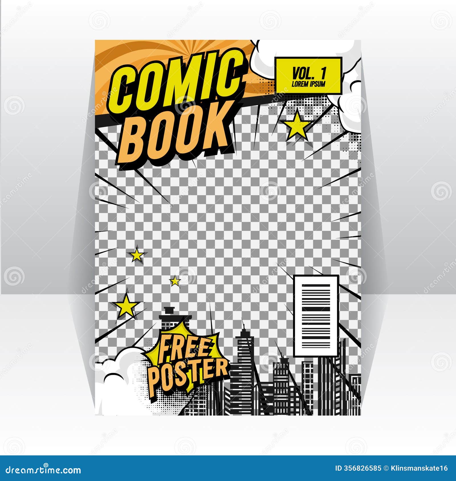 Comic Magazine Template Front Page Layout Design Stock Vector ...