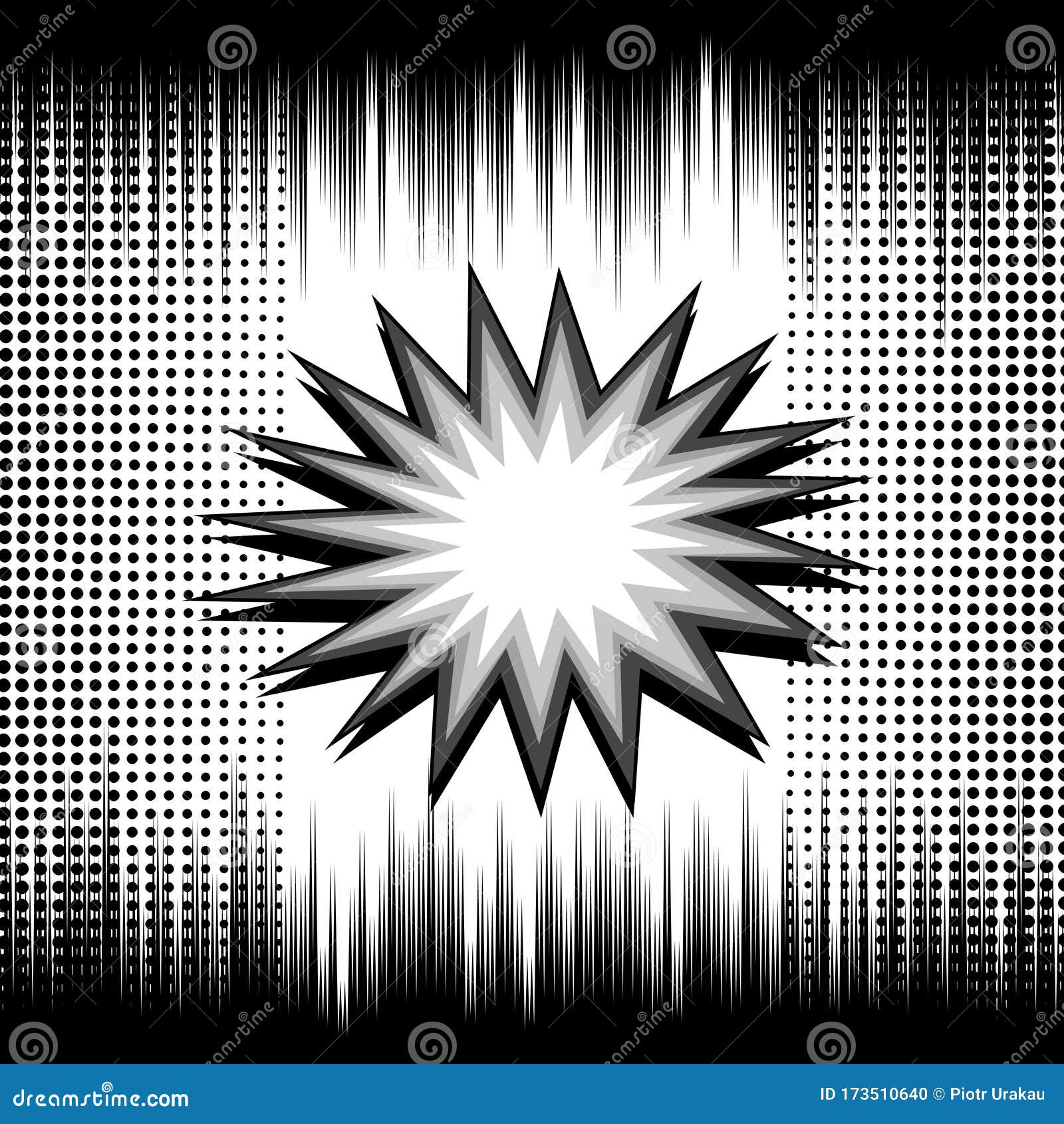 Comic monochrome concept stock vector. Illustration of graphics - 173510640