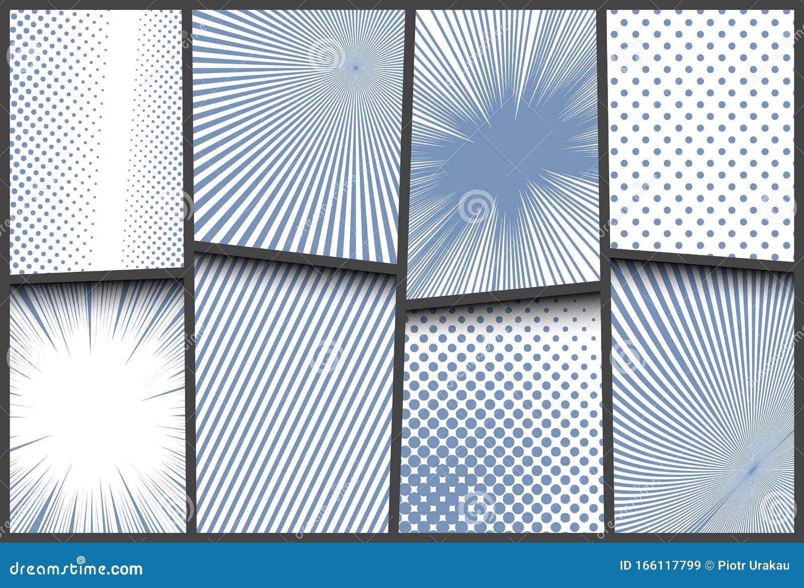 Comic Monochrome Light Composition Stock Vector - Illustration of ...