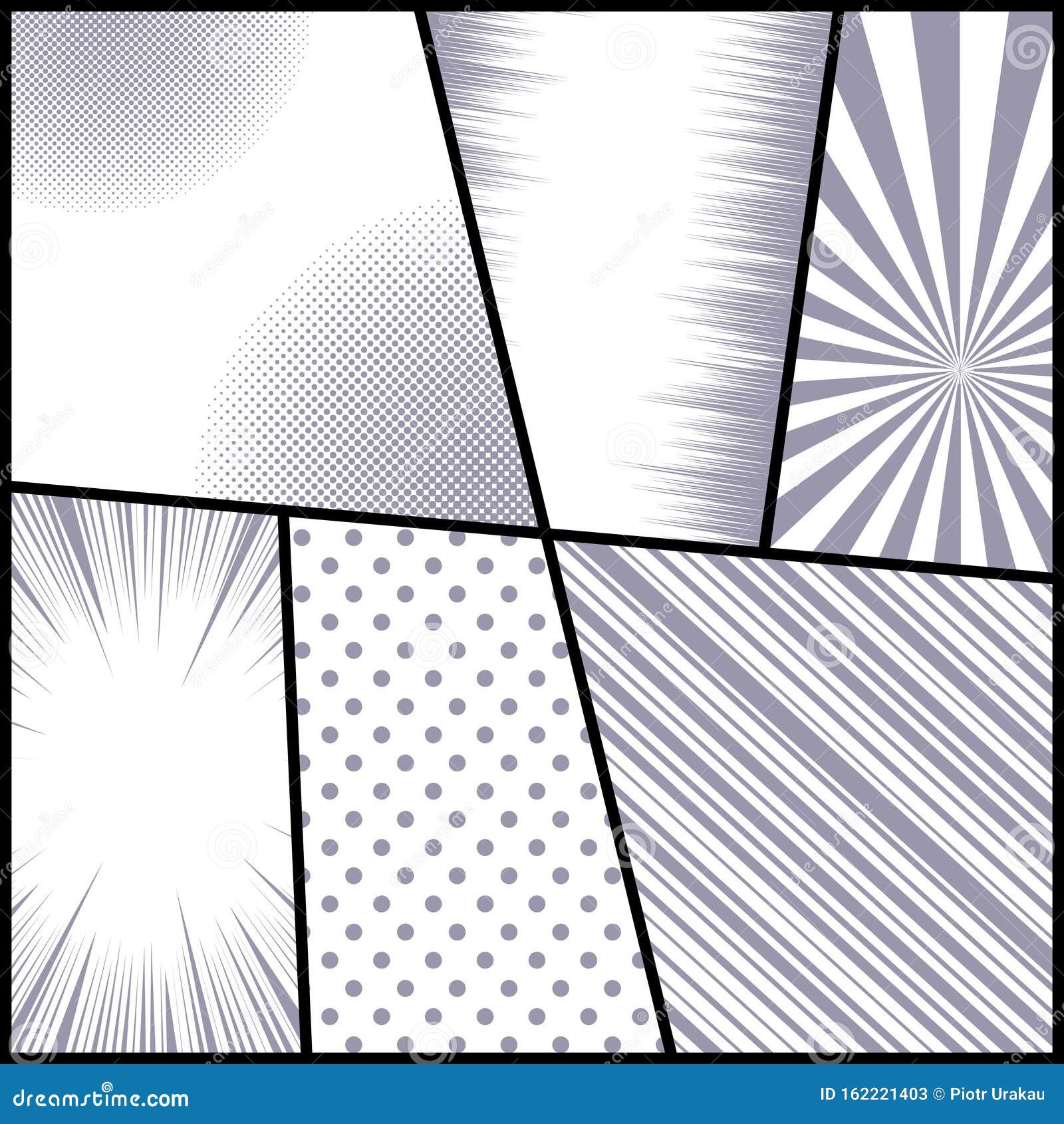 Comic Monochrome Style Composition Stock Vector - Illustration of ...