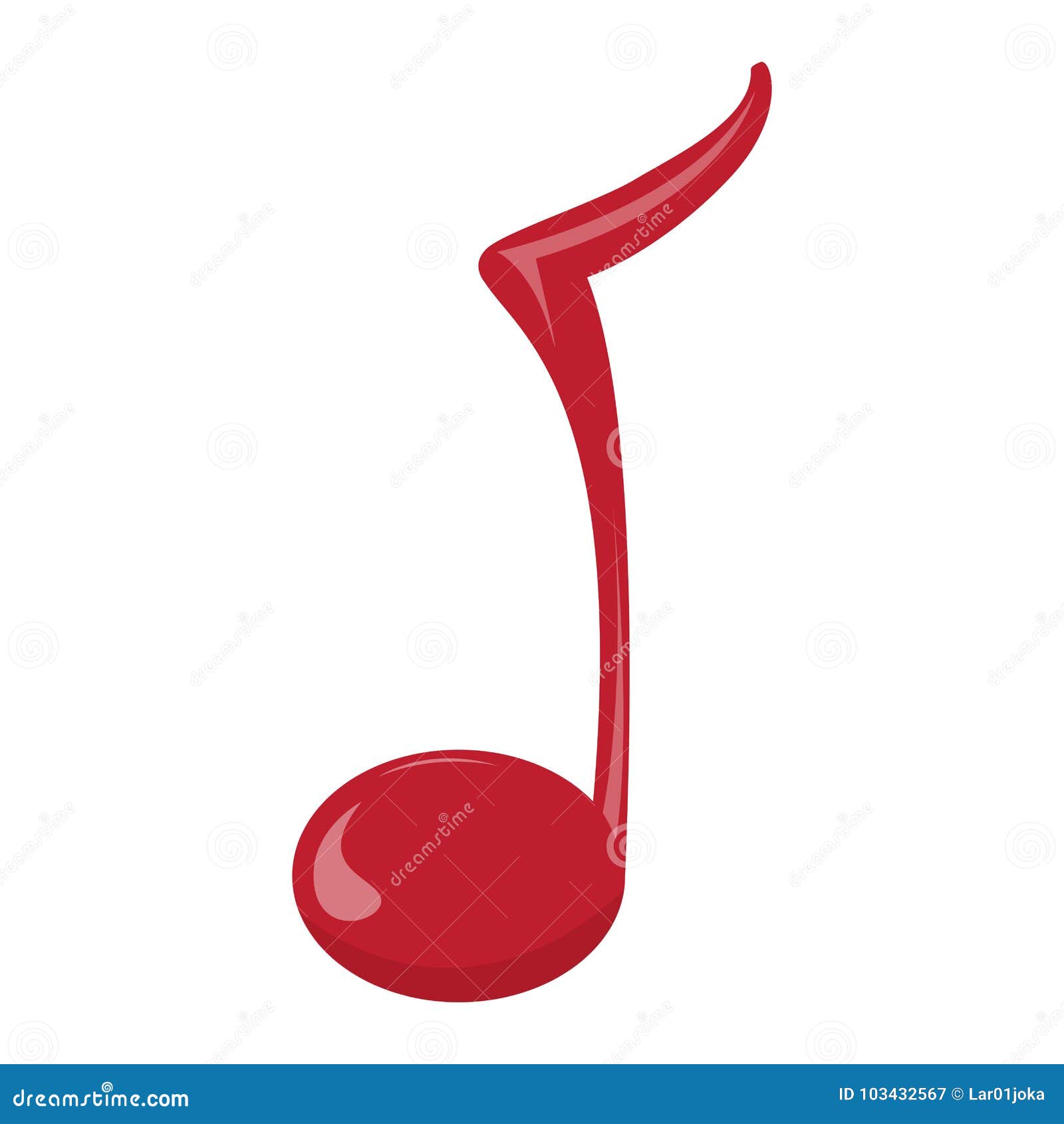 Comic musical note stock vector. Illustration of draw - 103432567