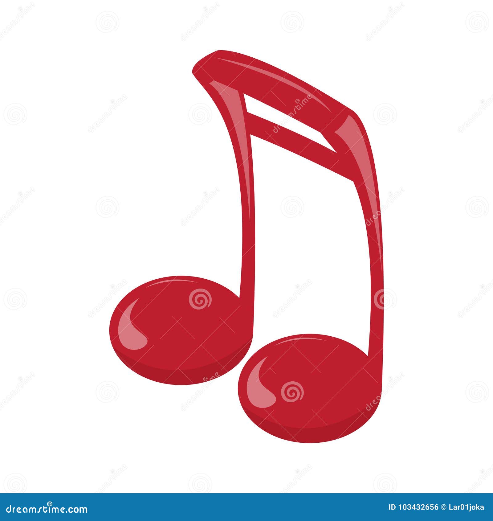 Comic musical note stock vector. Illustration of abstract - 103432656