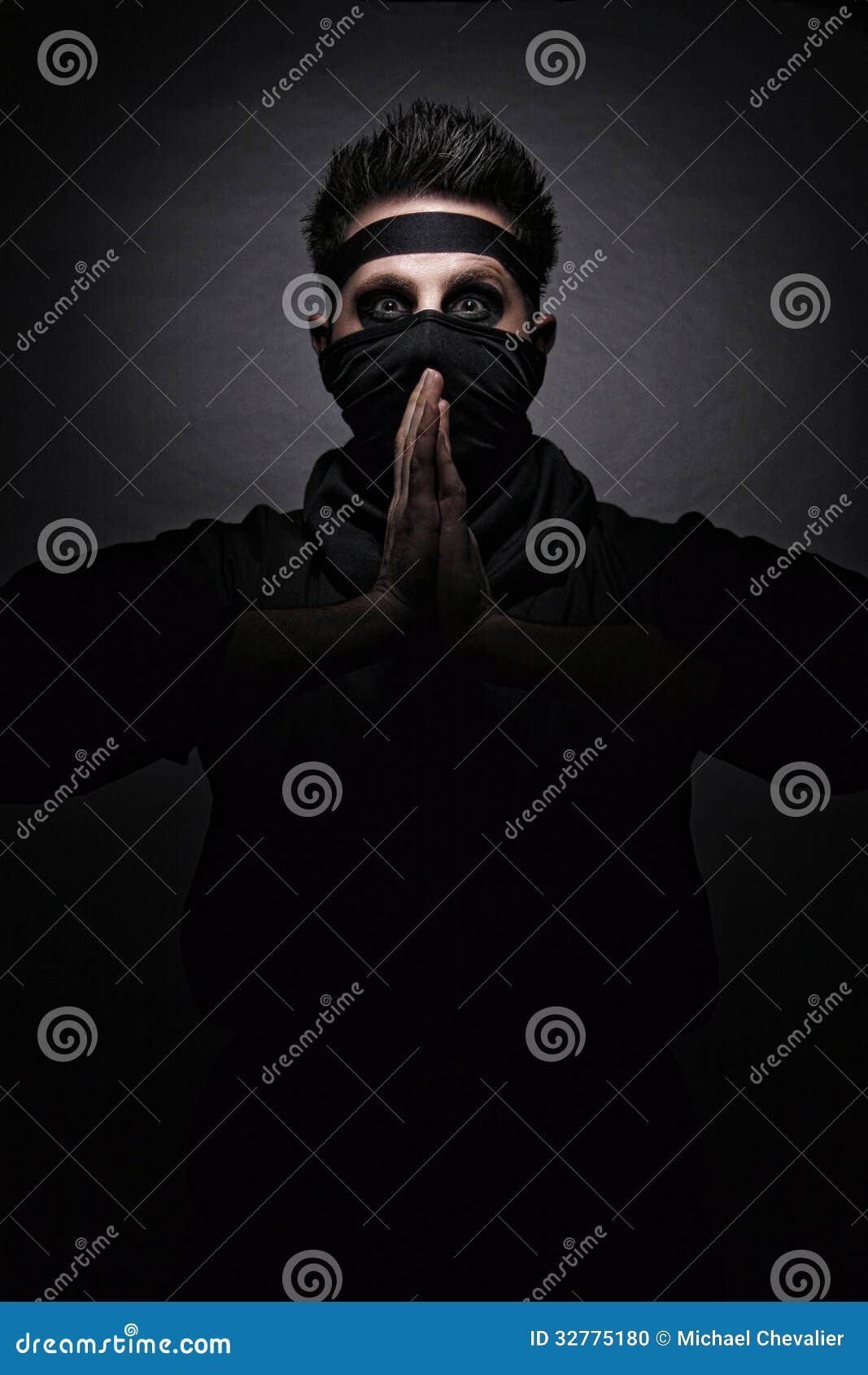 Comic ninja stock photo. Image of portrait, apparel, outfit - 32775180