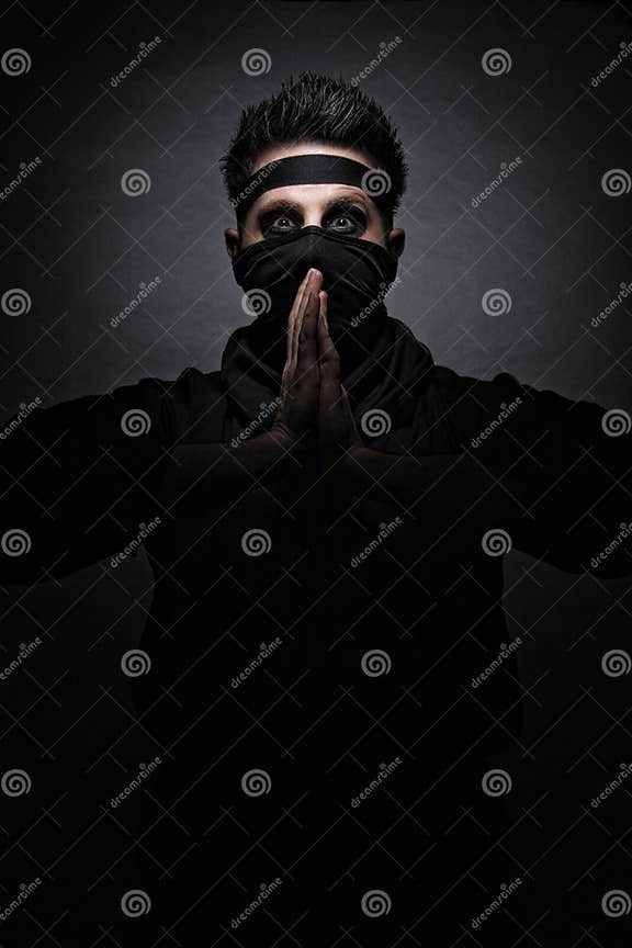Comic ninja stock photo. Image of portrait, apparel, outfit - 32775180