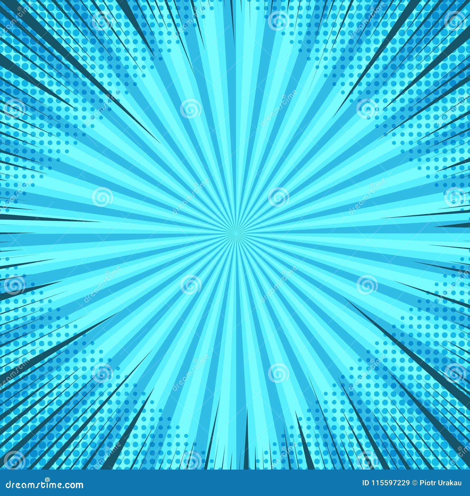 Comic Page Blue Blank Template Stock Vector - Illustration of emotional ...