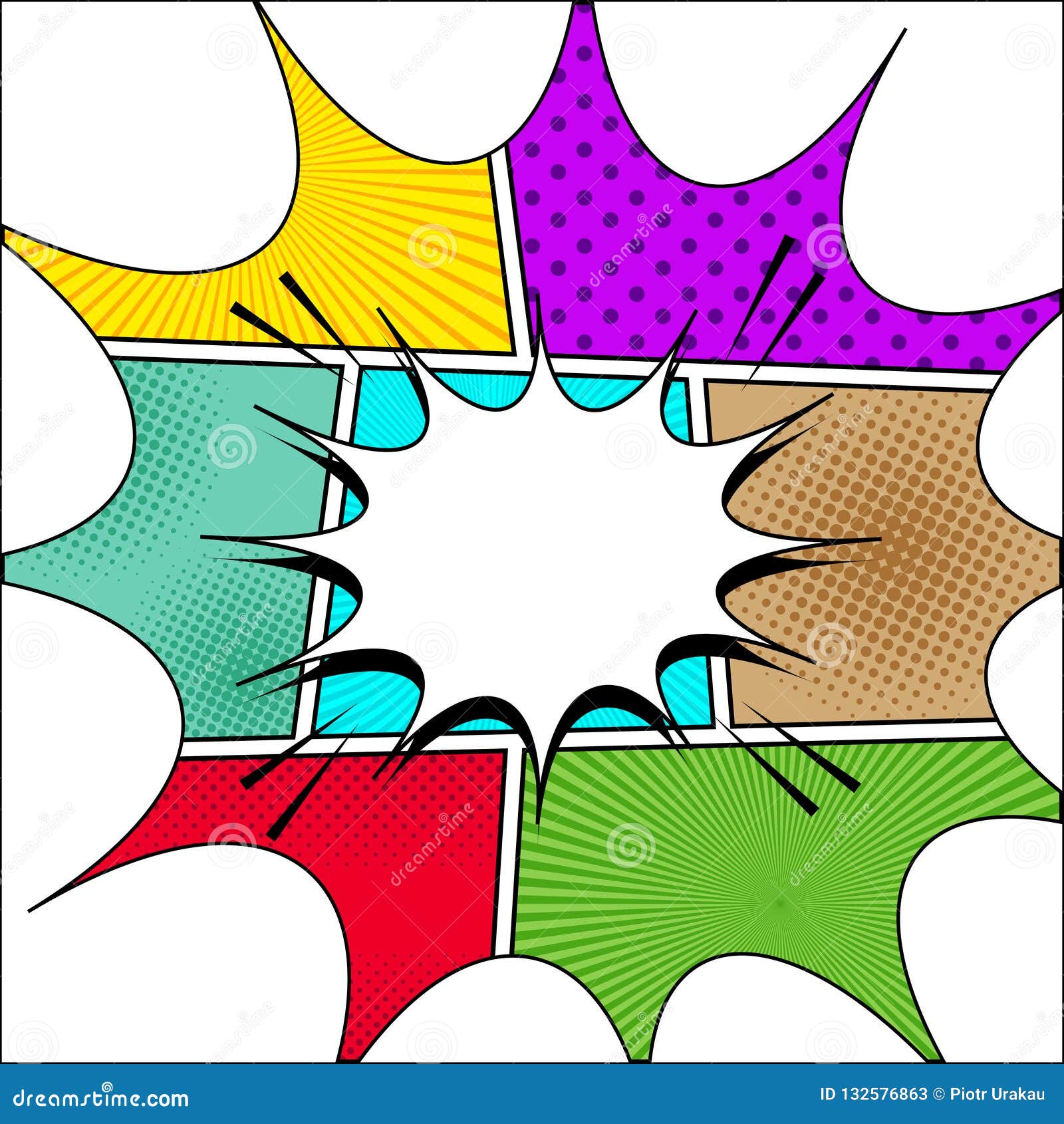 Comic Page Book Explosive Concept Stock Vector - Illustration of ...