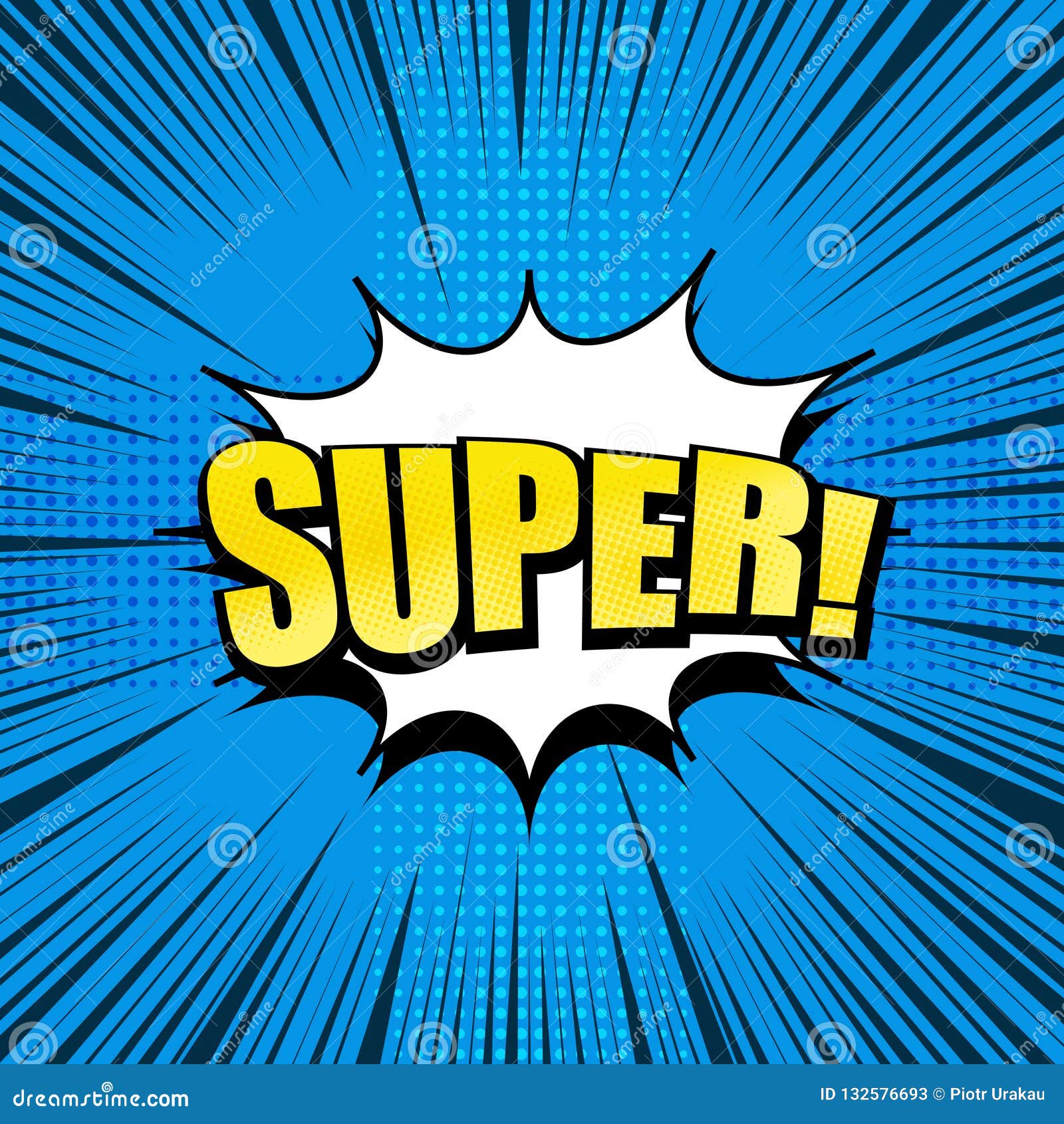 Comic Page Bright Blue Template Stock Vector - Illustration of comic ...