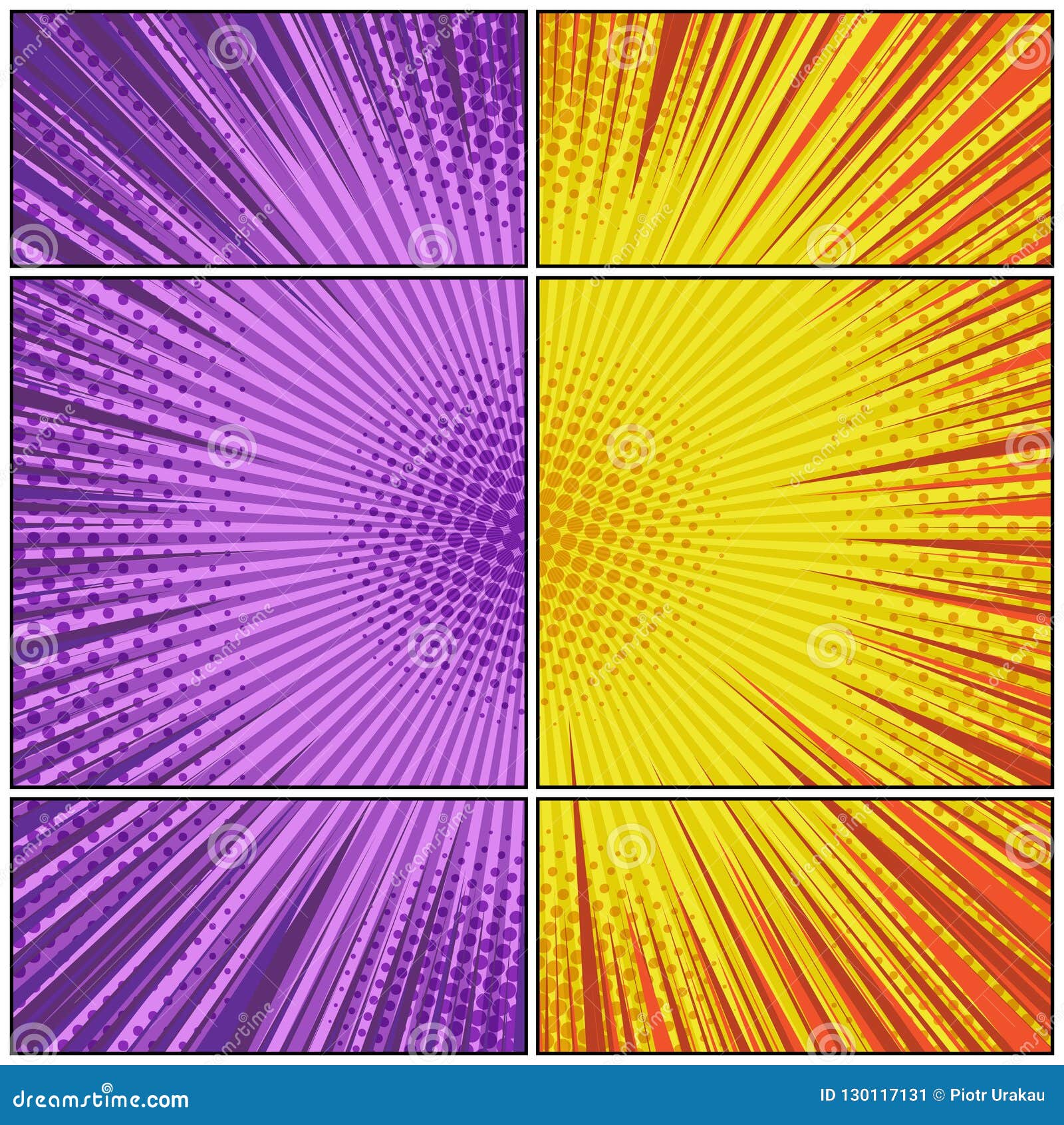 Comic Page Bright Composition Stock Vector - Illustration of frame ...