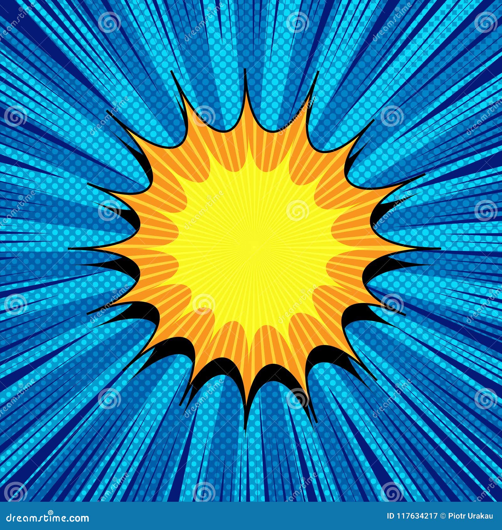 Comic page bright concept stock vector. Illustration of explode - 117634217