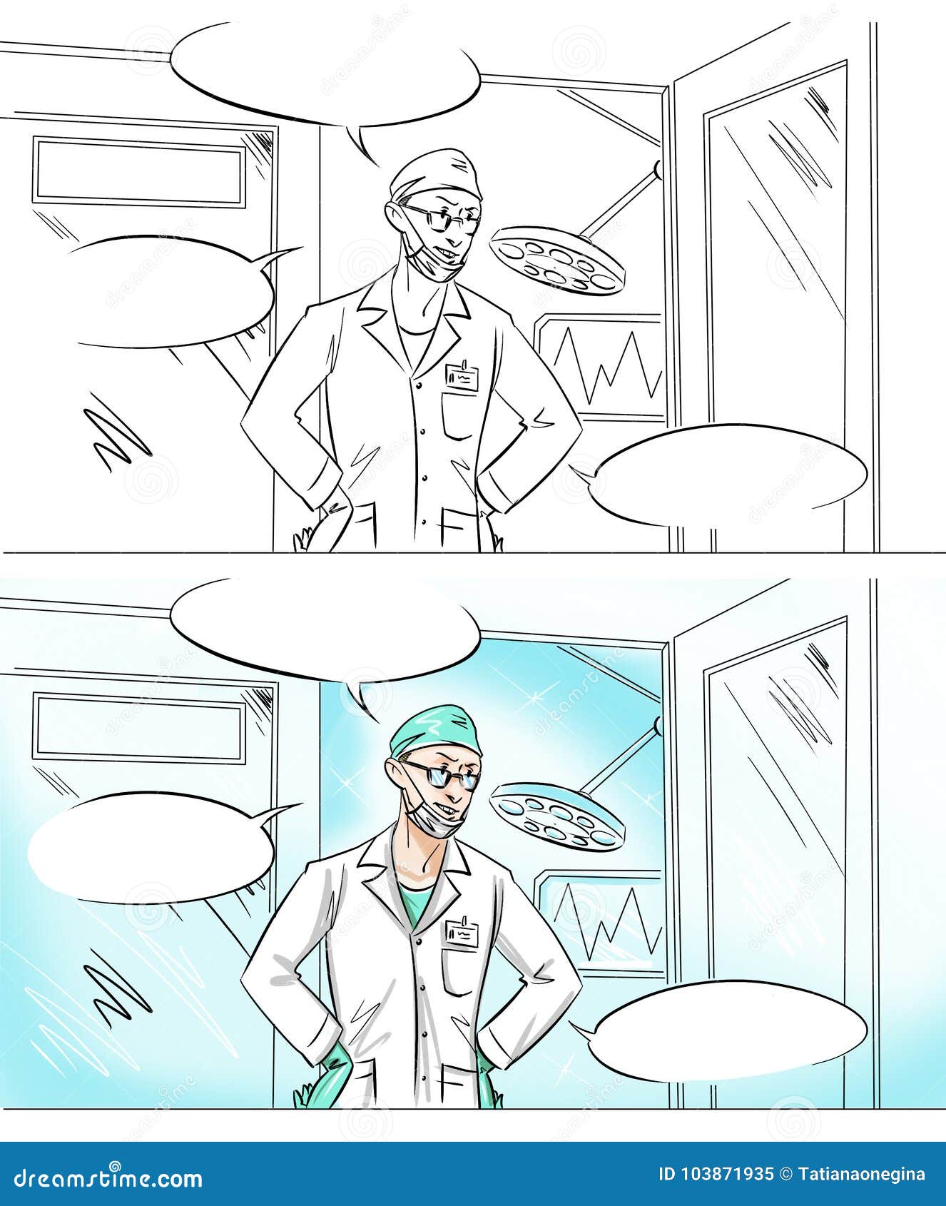 Cartoon EMT Medic And Ambulance | CartoonDealer.com #88443635