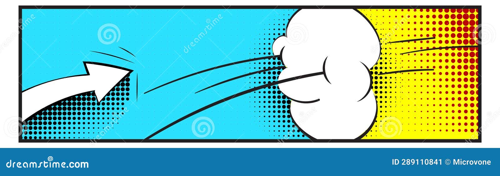 Comic Page with Color Halftone Effect. Explosion Cloud Stock ...