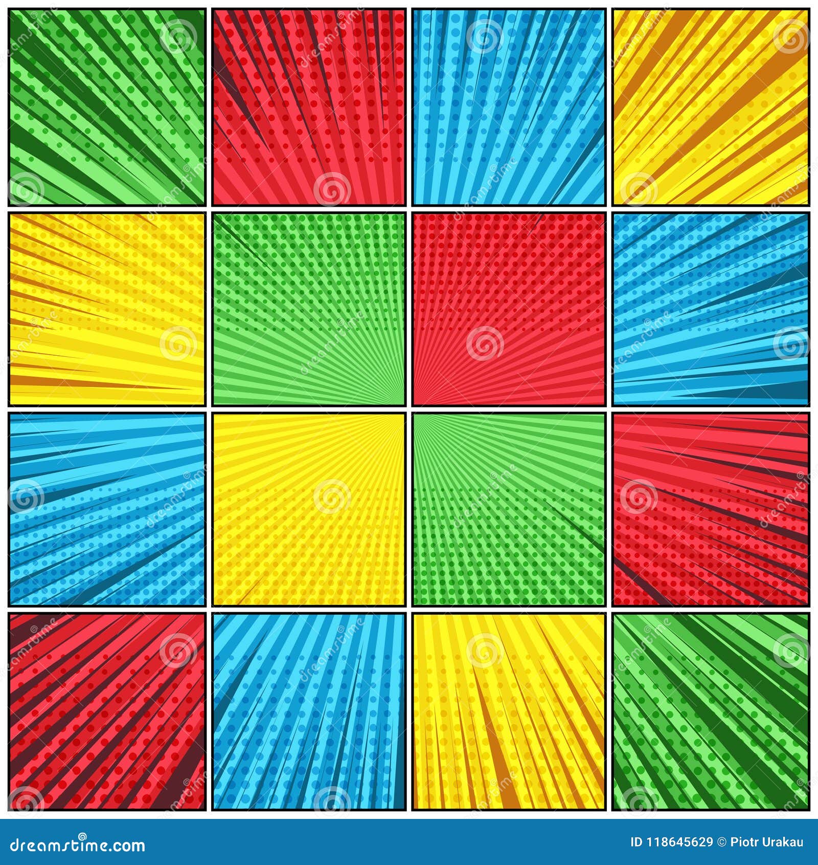 Comic Page Colorful Composition Stock Vector - Illustration of ...